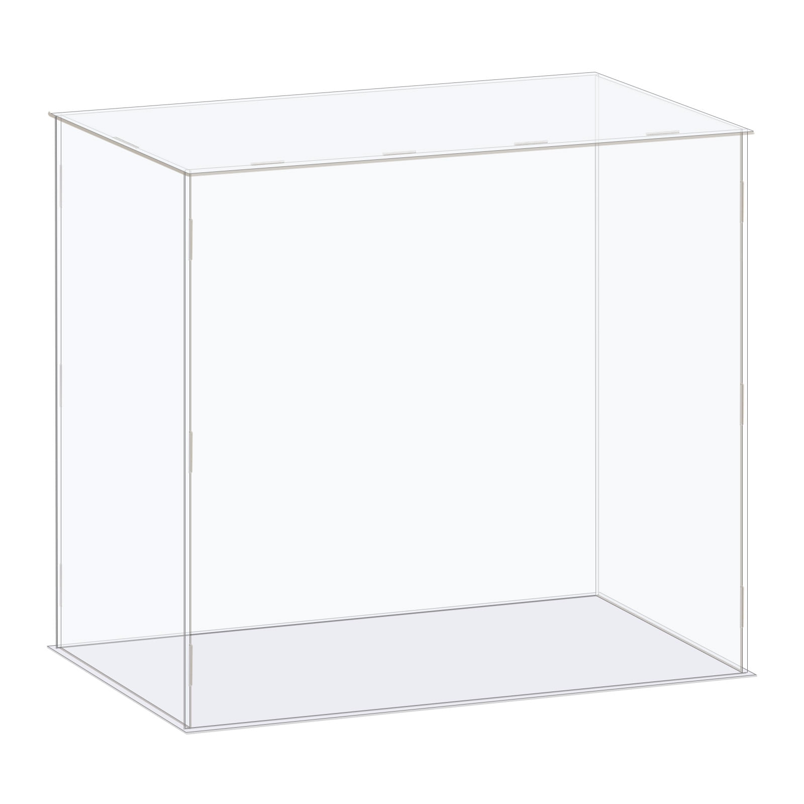 Uxcell Display Case Box Acrylic Box Transparent Dustproof Protection ...