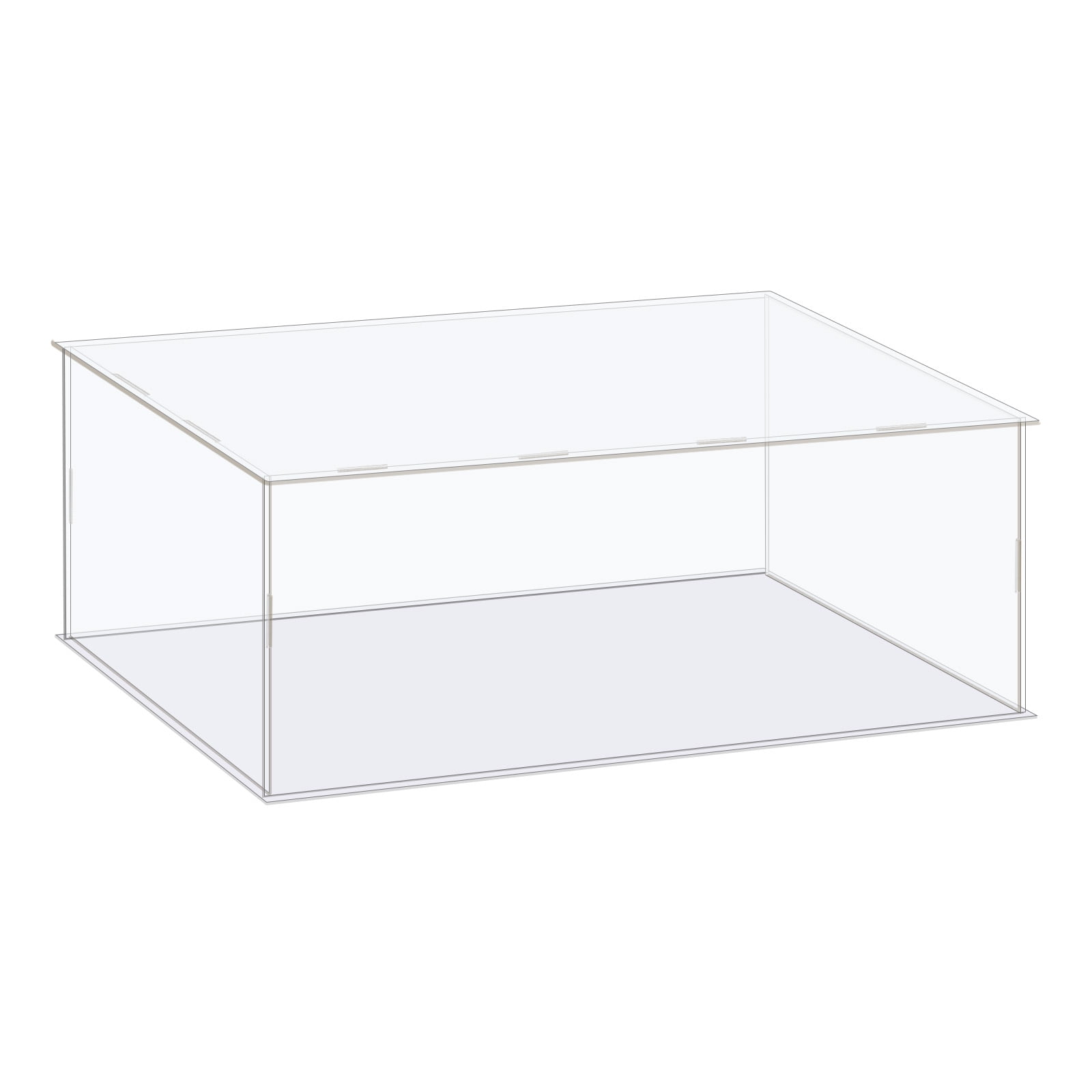 Uxcell Display Case Box Acrylic Box Transparent Dustproof Protection ...