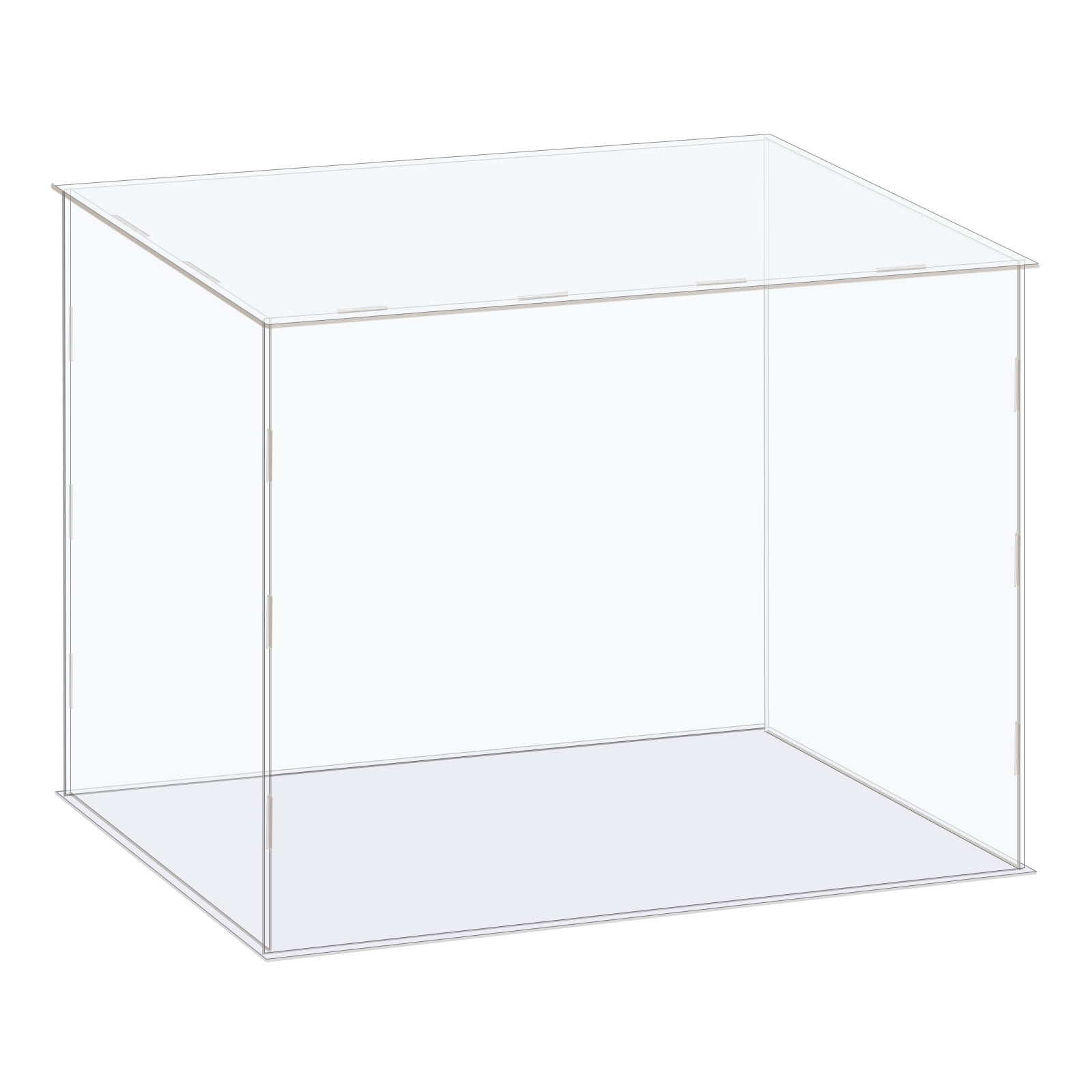 Uxcell Display Case Box Acrylic Box Transparent Dustproof Protection ...