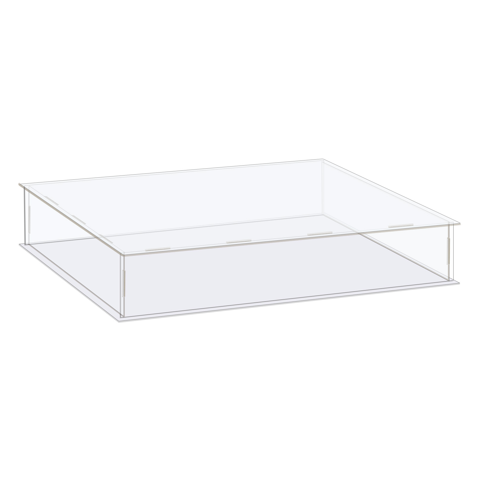 Uxcell Large Acrylic Display Case Box, Transparent Dustproof Protection ...
