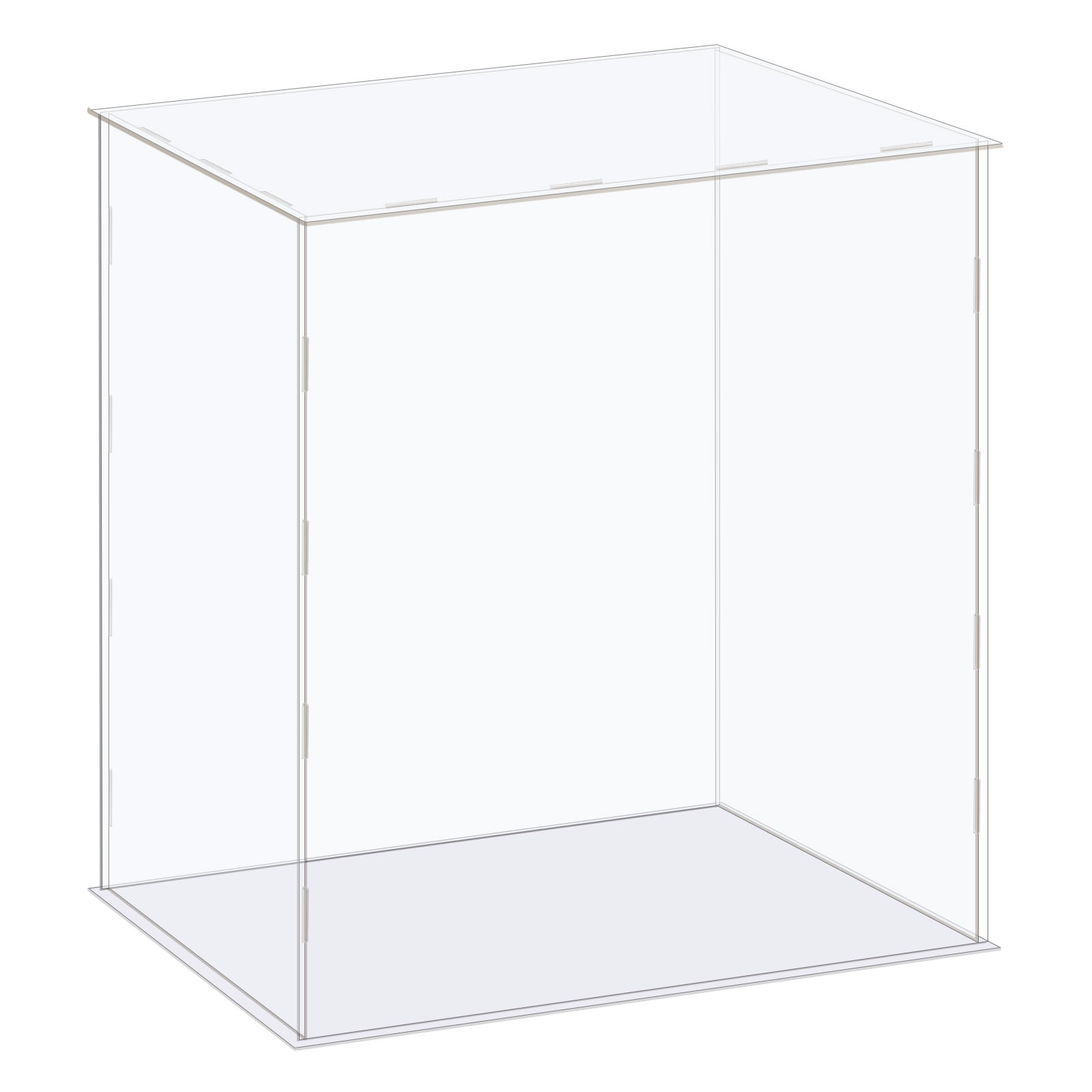 Uxcell Large Tall Acrylic Display Case Box, Transparent Dustproof ...