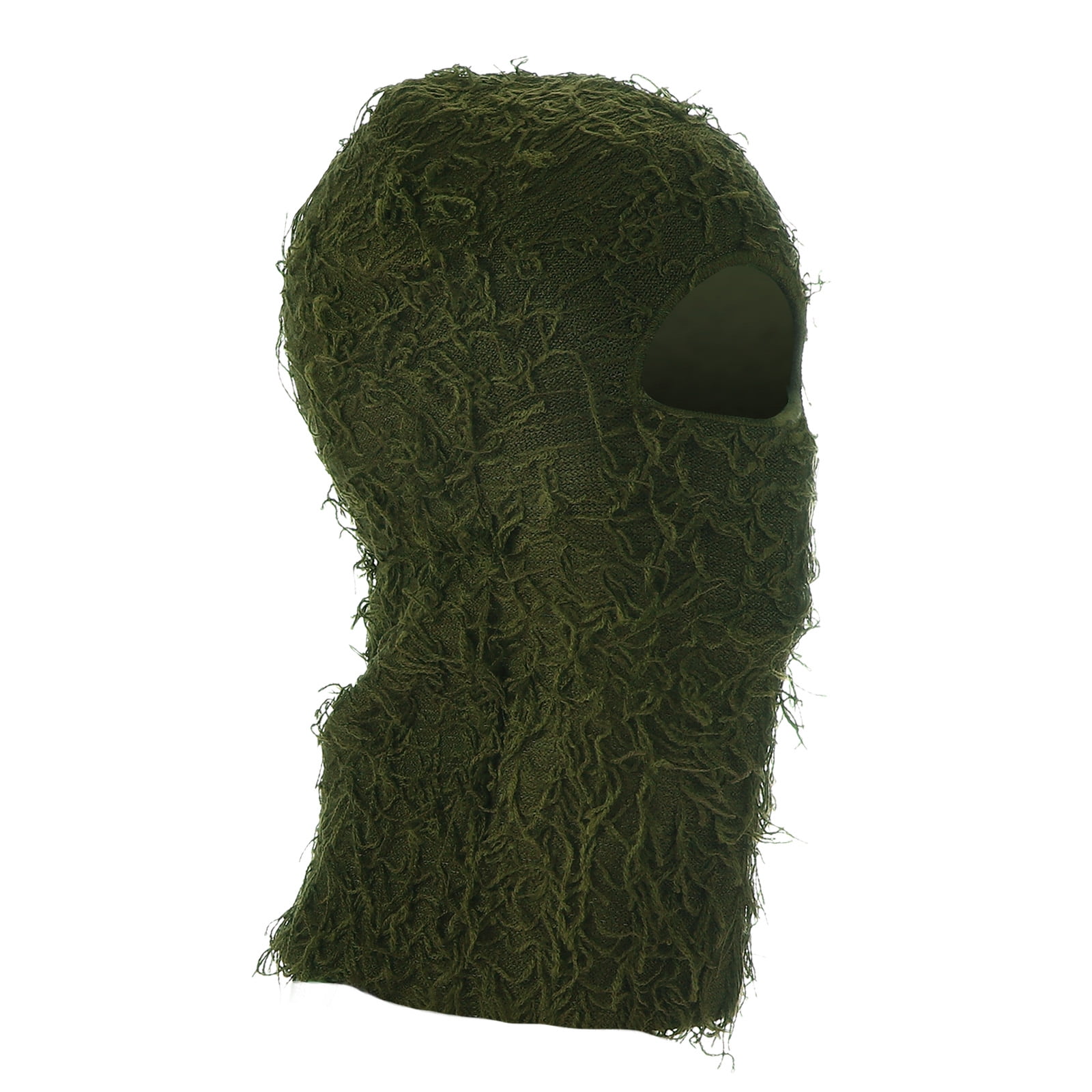 Uxcell Distressed Balaclava Ski Mask Camo Knitted Full Face Cover Olive ...