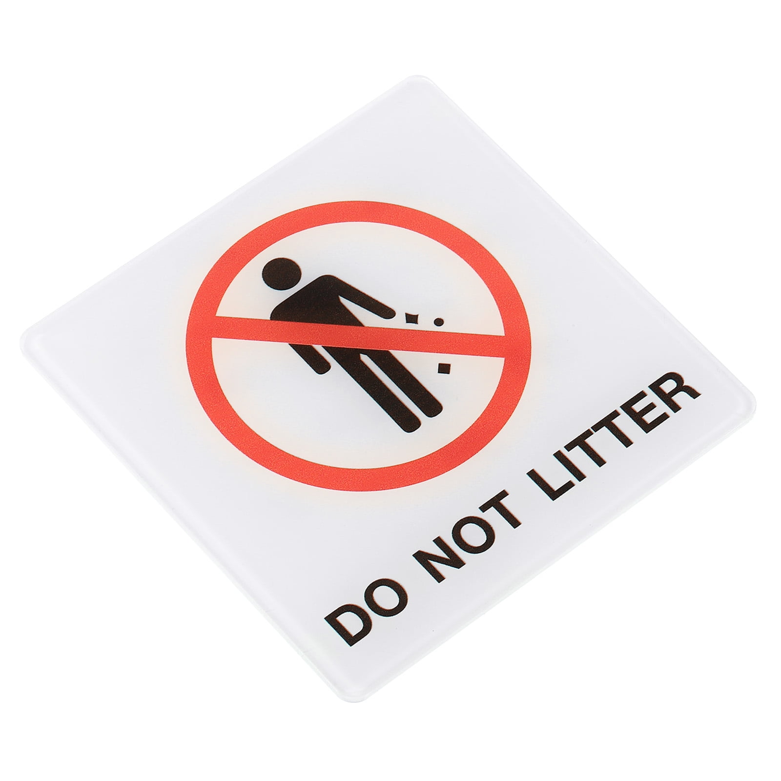 Uxcell Do Not Littering Sign Adhesive Indoor Outdoor Wall Mount Sticker ...