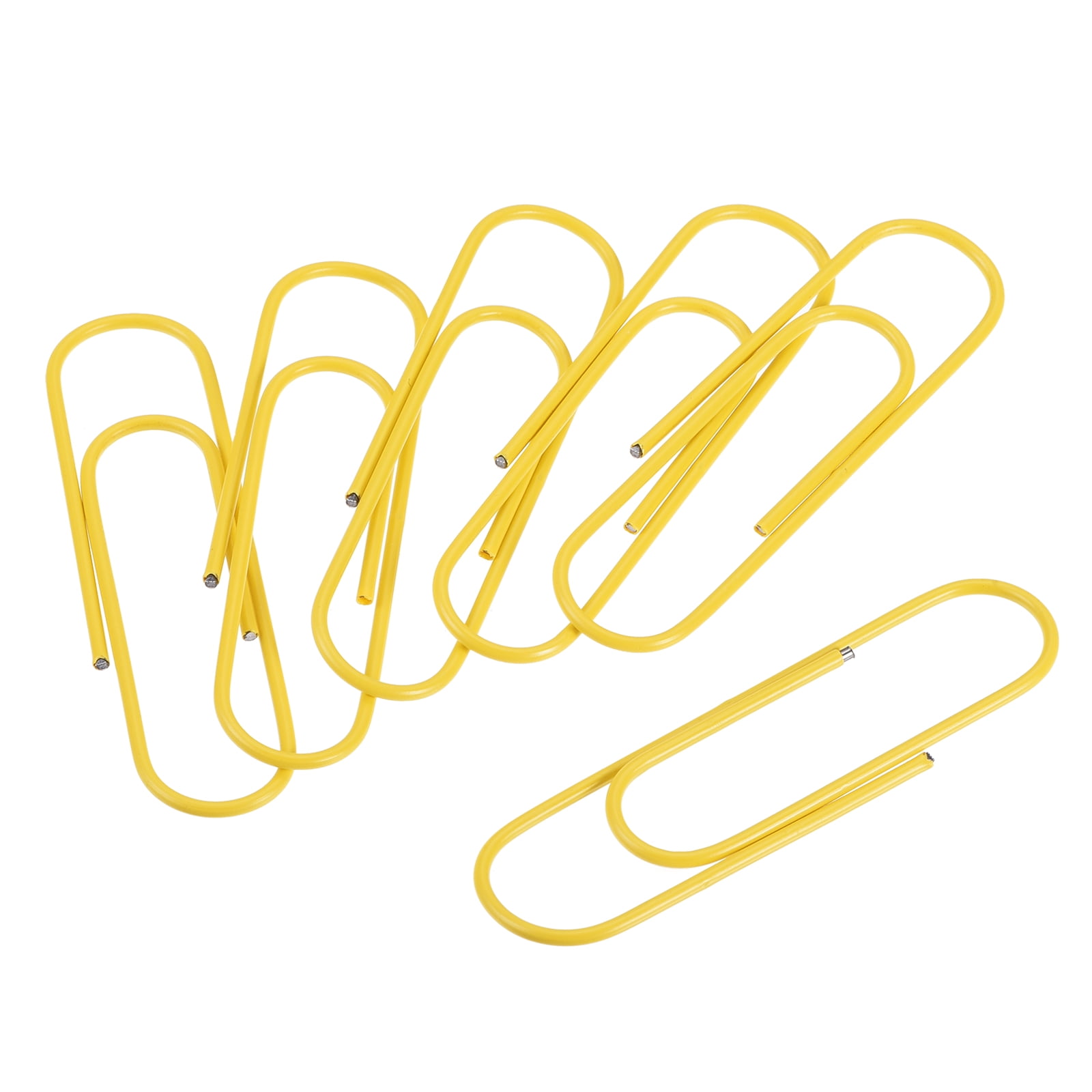 Uxcell Document Clips 3.9 inch Vinyl Coated for Office Home Yellow ...