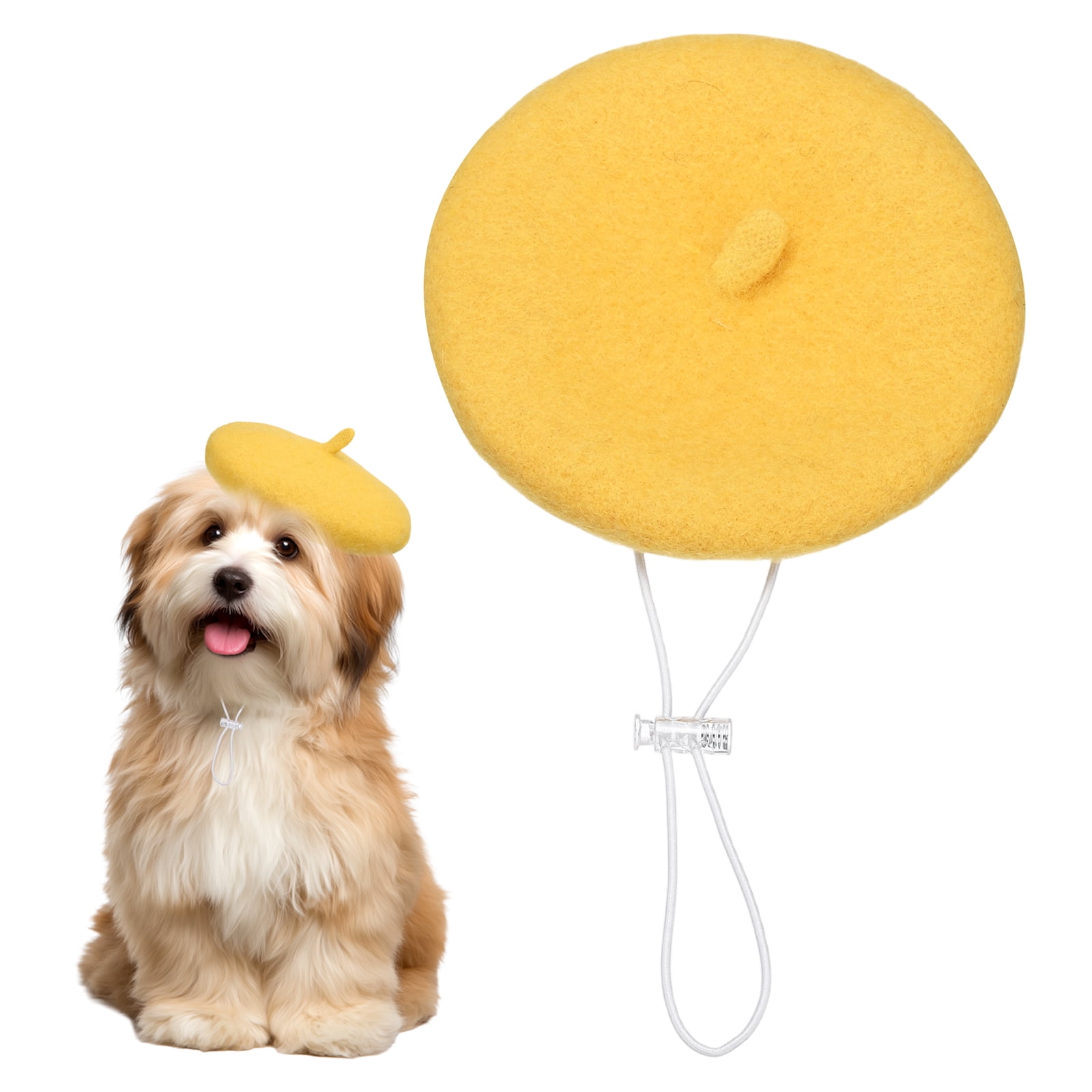 Uxcell Dog Beret Wool Hat, 6 Inch Dog Hat Pet French Artist Berets with ...