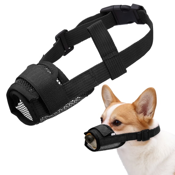 Uxcell Dog Muzzle, Soft Mesh Muzzle Adjustable Anti Biting Chewing ...