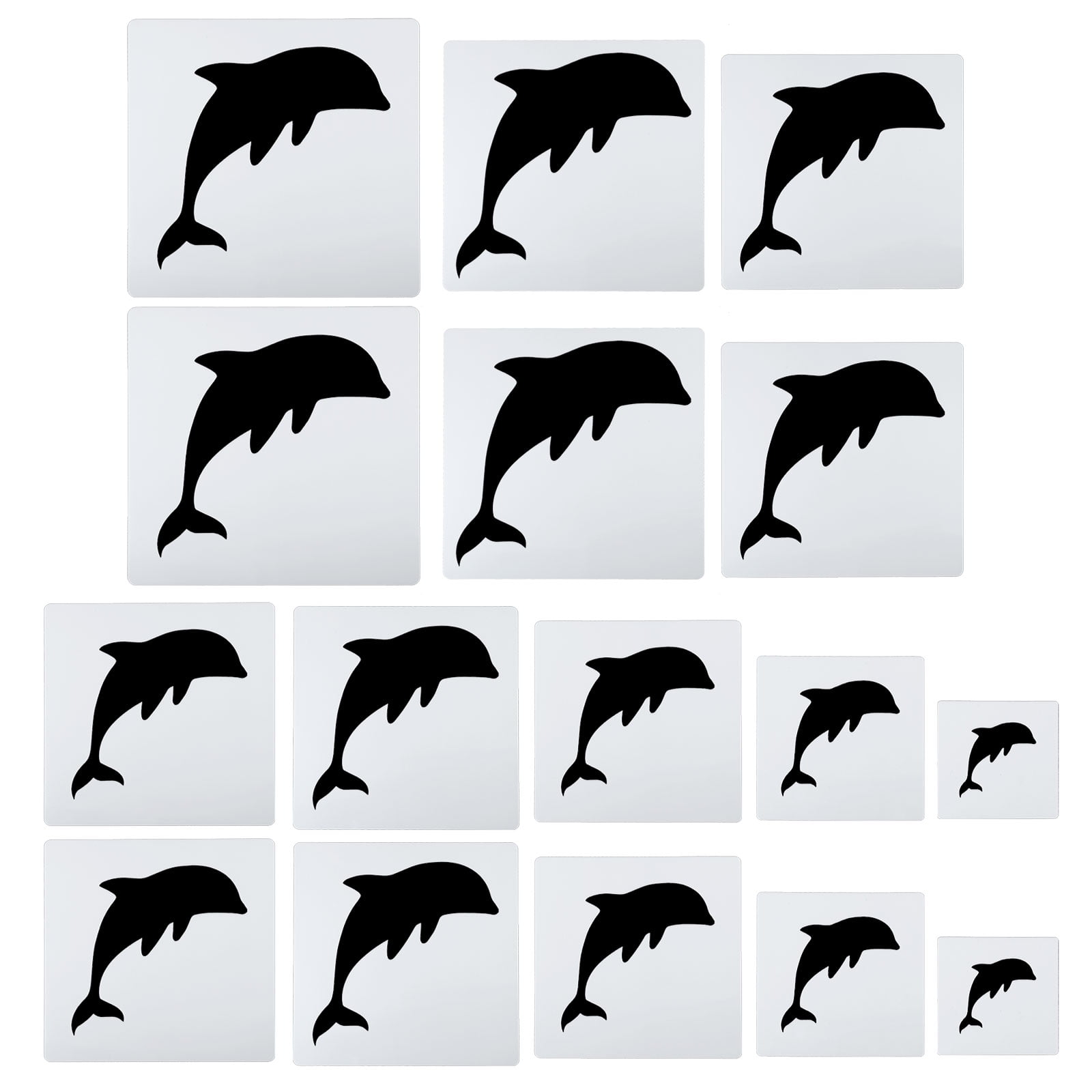 Uxcell Dolphin Painting Stencils, 16 Pack Paint Stencils Reusable ...