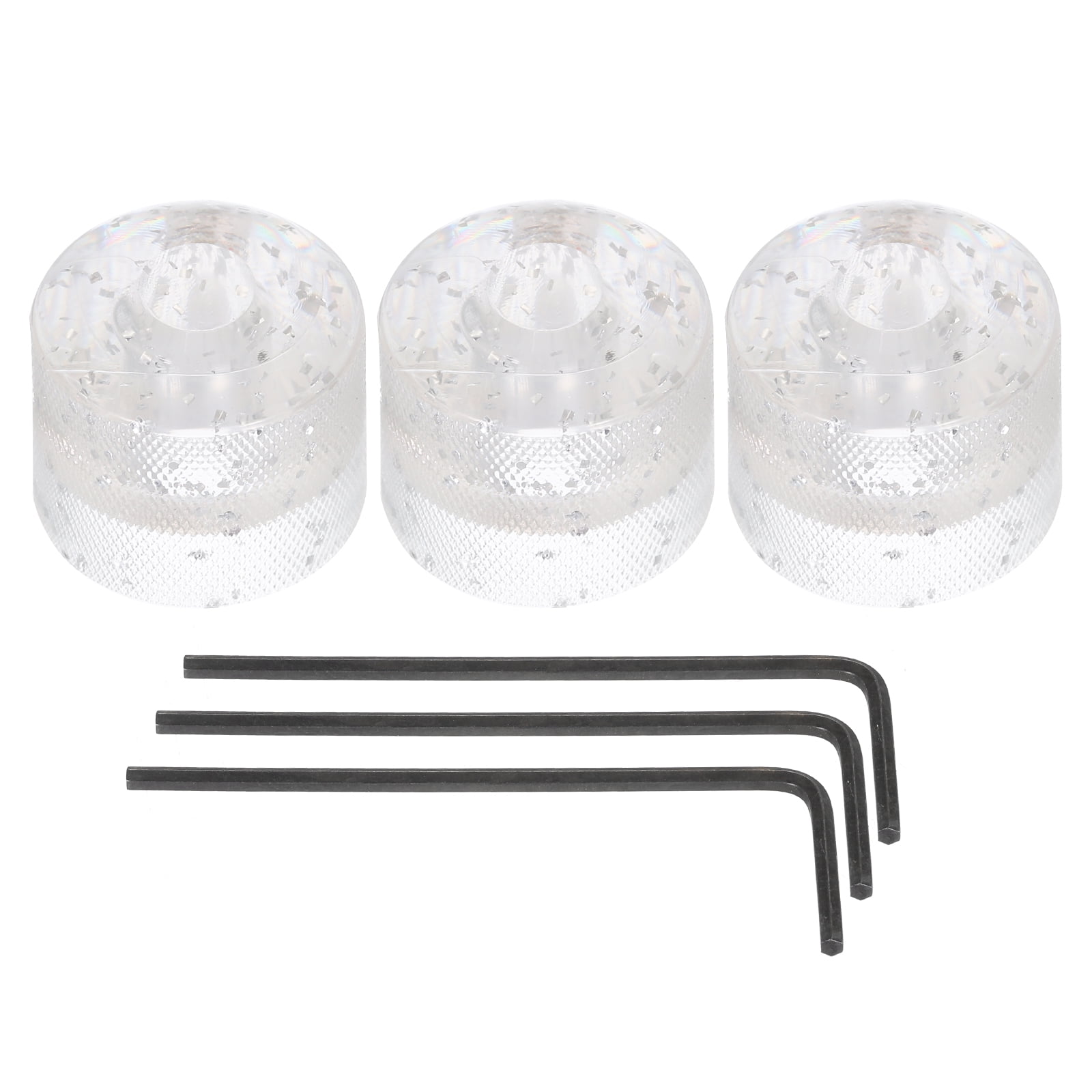 Uxcell Dome Knob Guitar Knob 6mm Flake Glitter Transparent Plastic ...