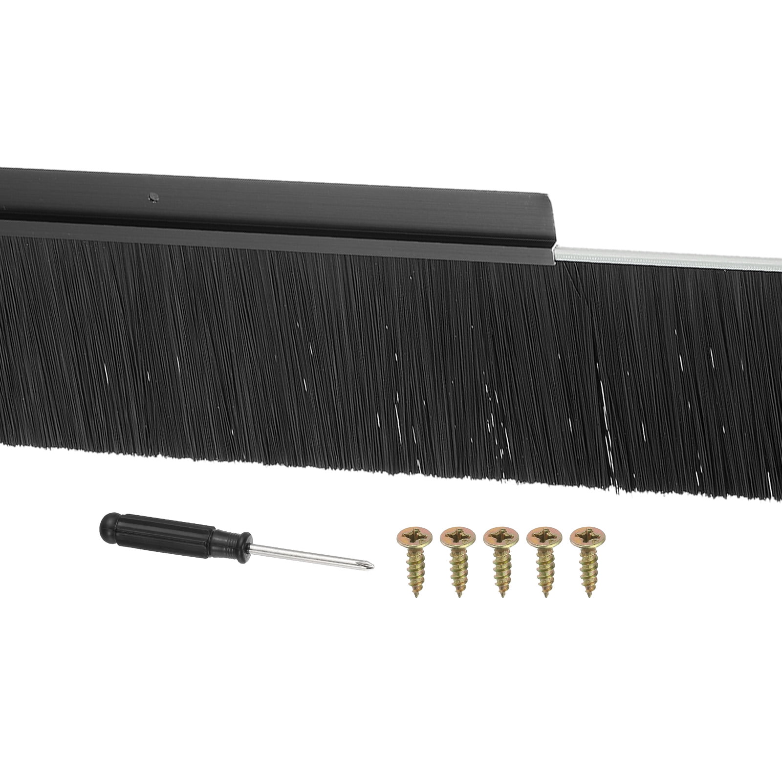 Uxcell Door Brush Sweeps, H-shape Aluminum Alloy Holder Door Sweep for ...