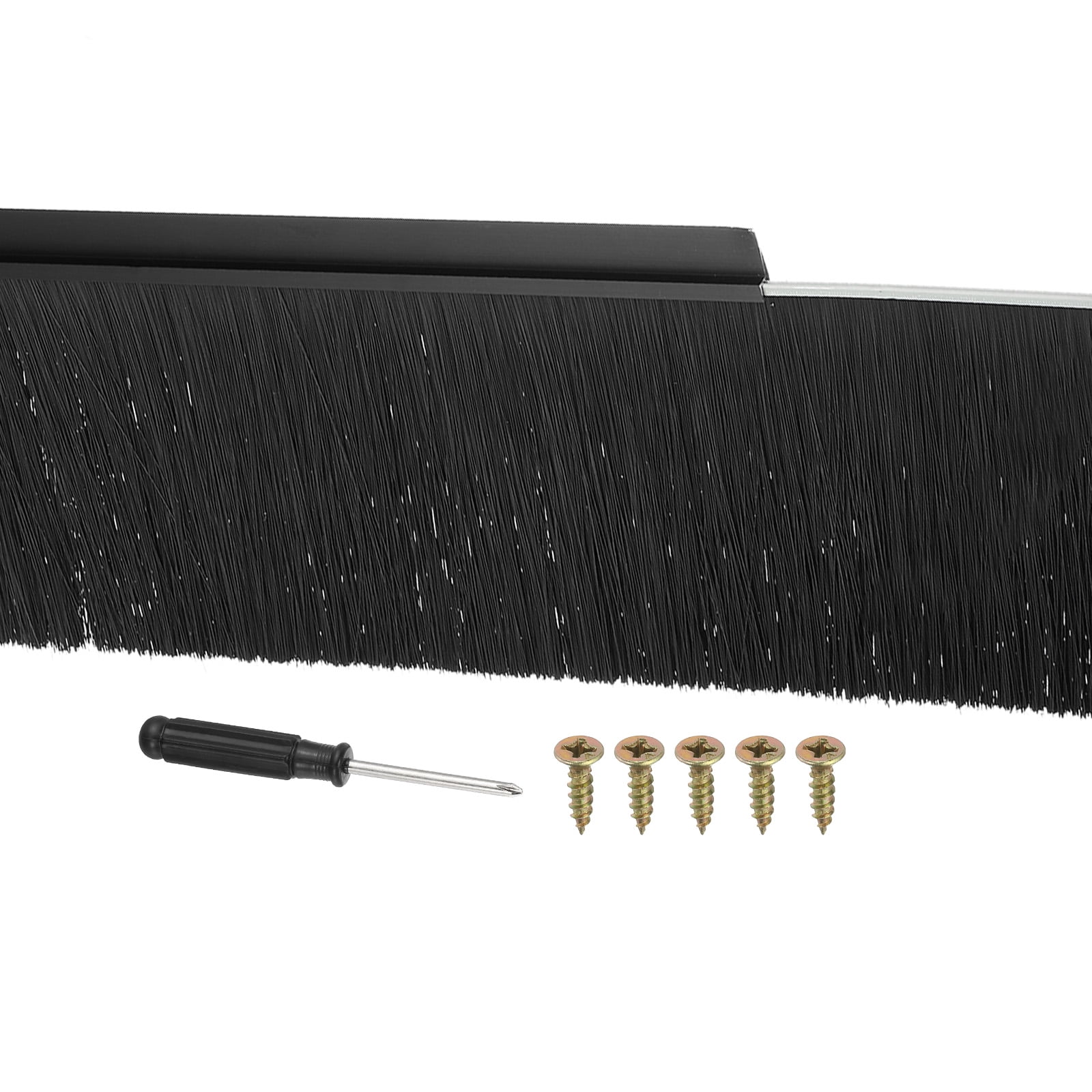 Uxcell Door Brush Sweeps, H-shape Aluminum Alloy Holder Door Sweep for ...