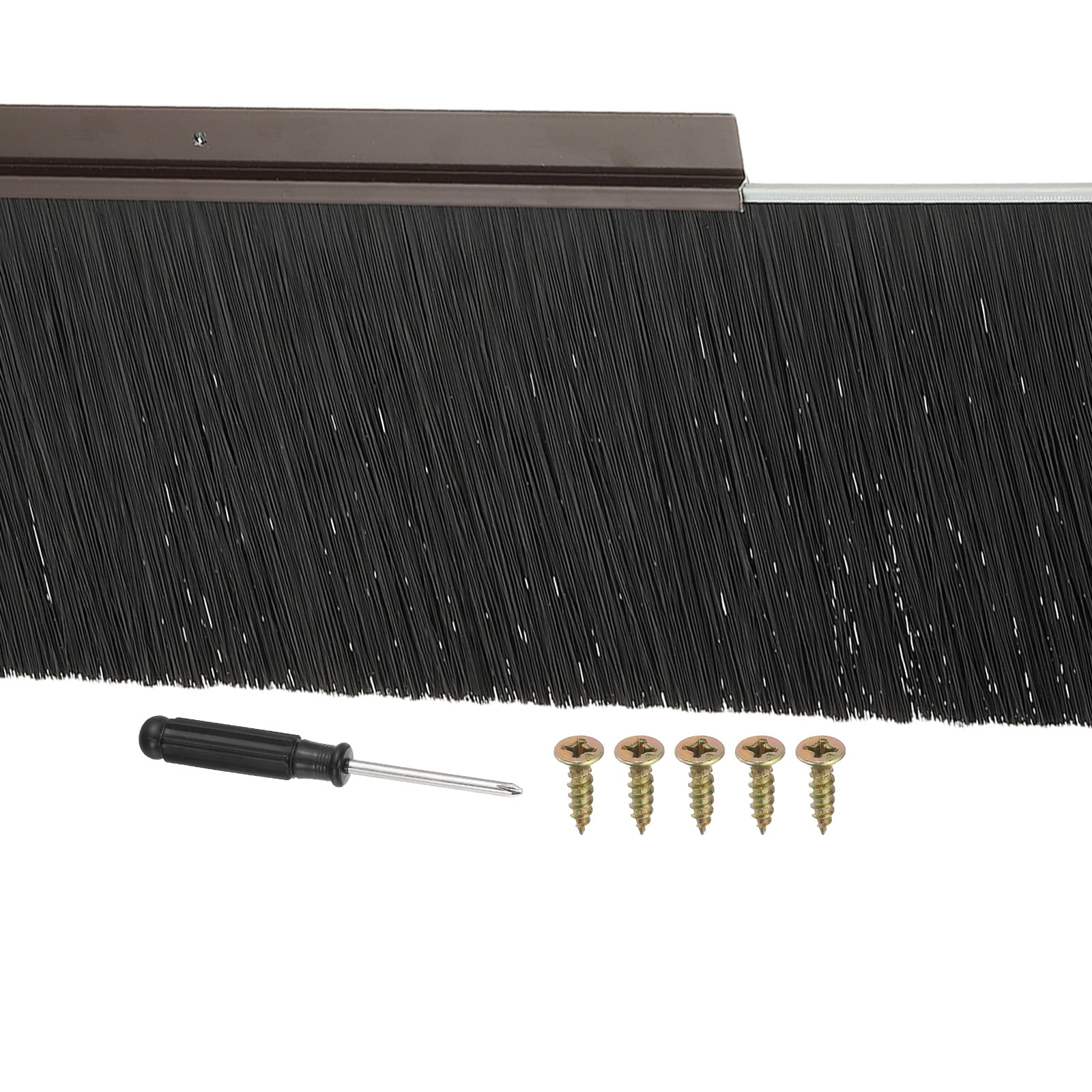 Uxcell Door Brush Sweeps, H-shape Aluminum Alloy Holder Door Sweep for ...