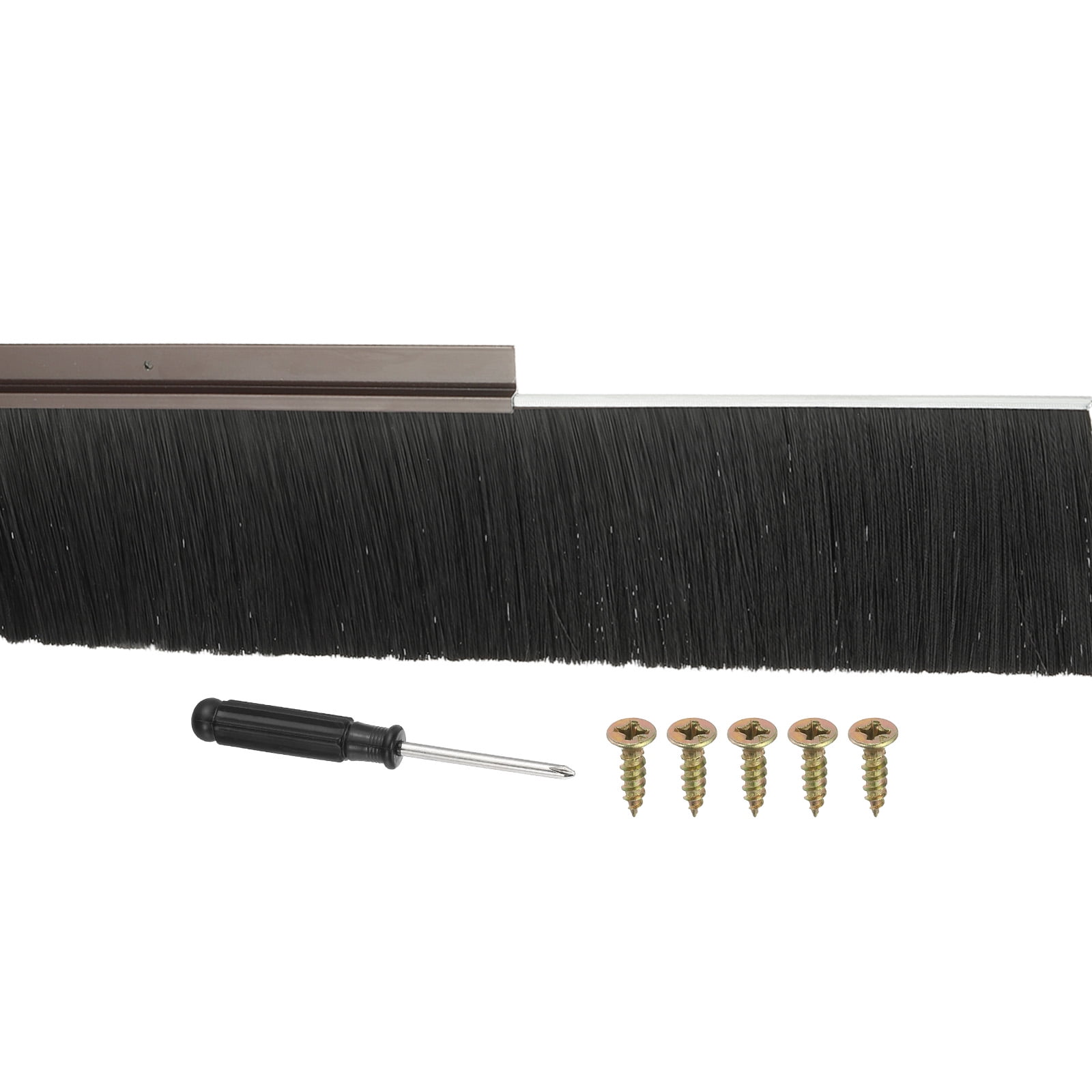 Uxcell Door Brush Sweeps, H-shape Aluminum Alloy Holder Door Sweep for ...