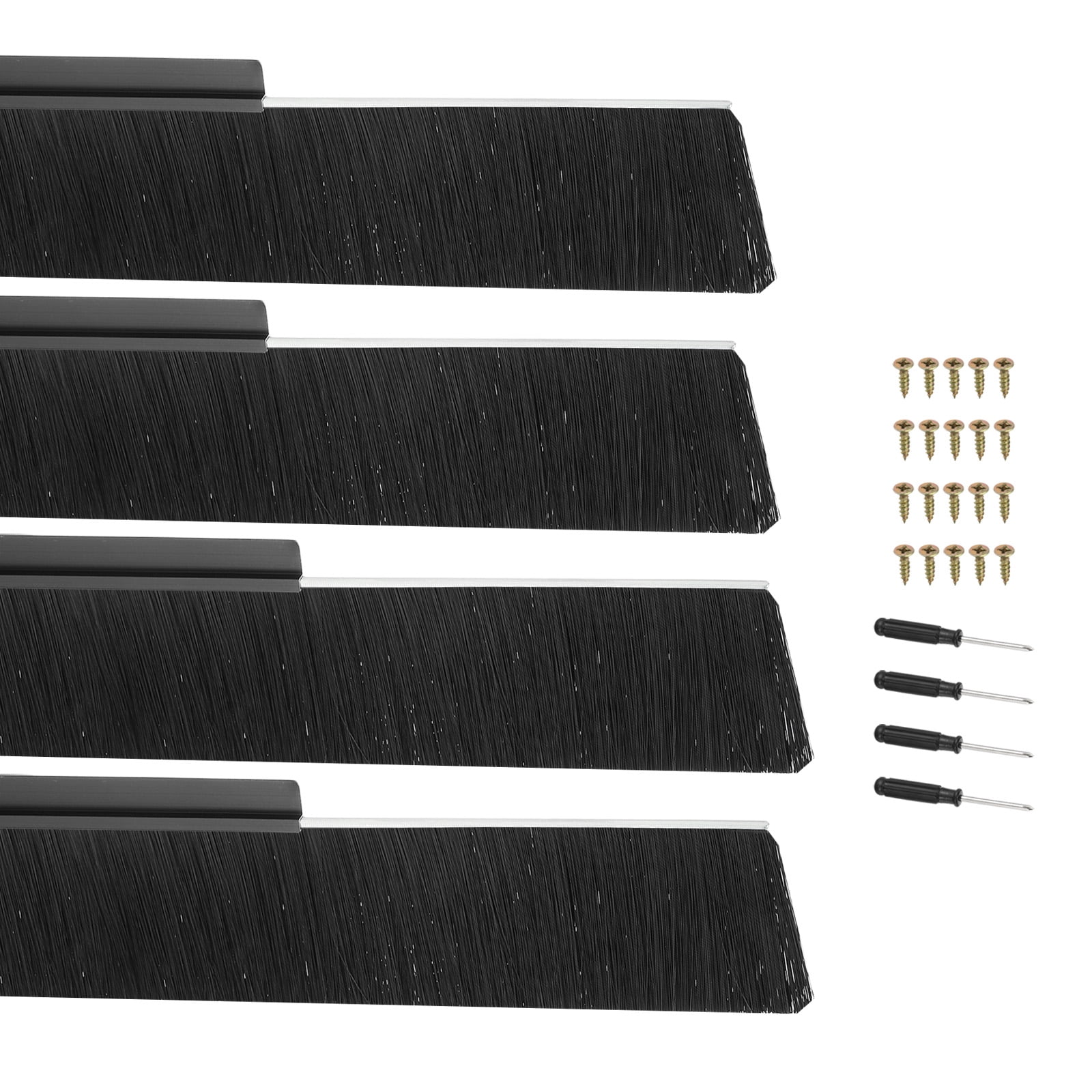 Uxcell Door Brush Sweeps H-shape Aluminum Alloy Holder Door Sweep for ...
