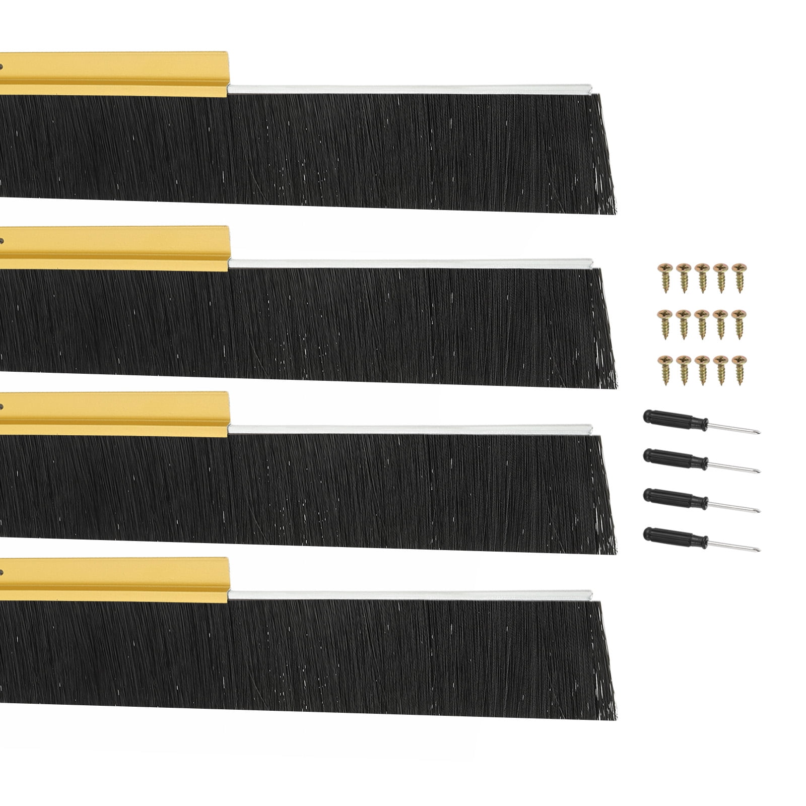 Uxcell Door Brush Sweeps H-shape Aluminum Alloy Holder Door Sweep for ...