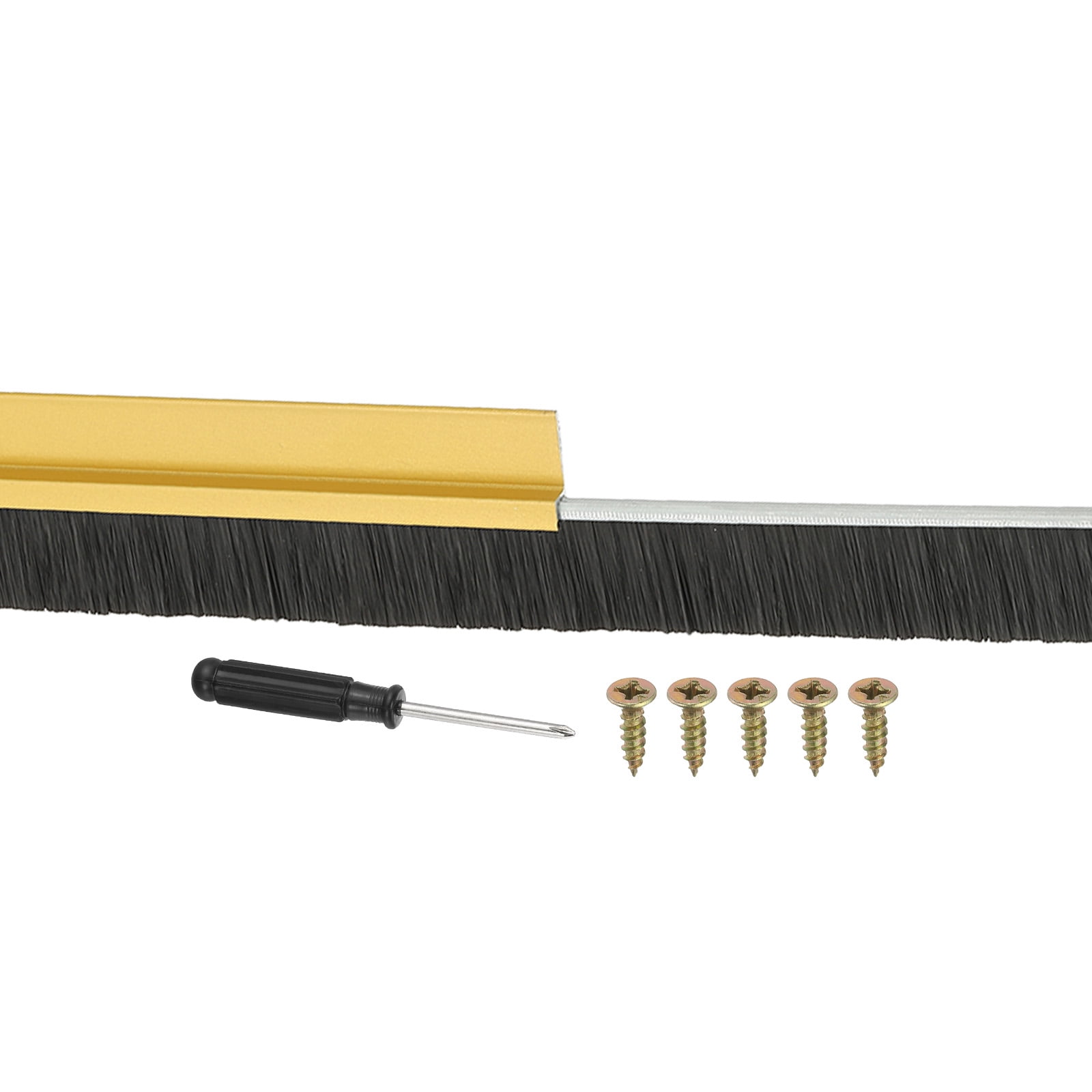 Uxcell Door Brush Sweeps, H-shape Aluminum Alloy Holder Door Sweep for ...