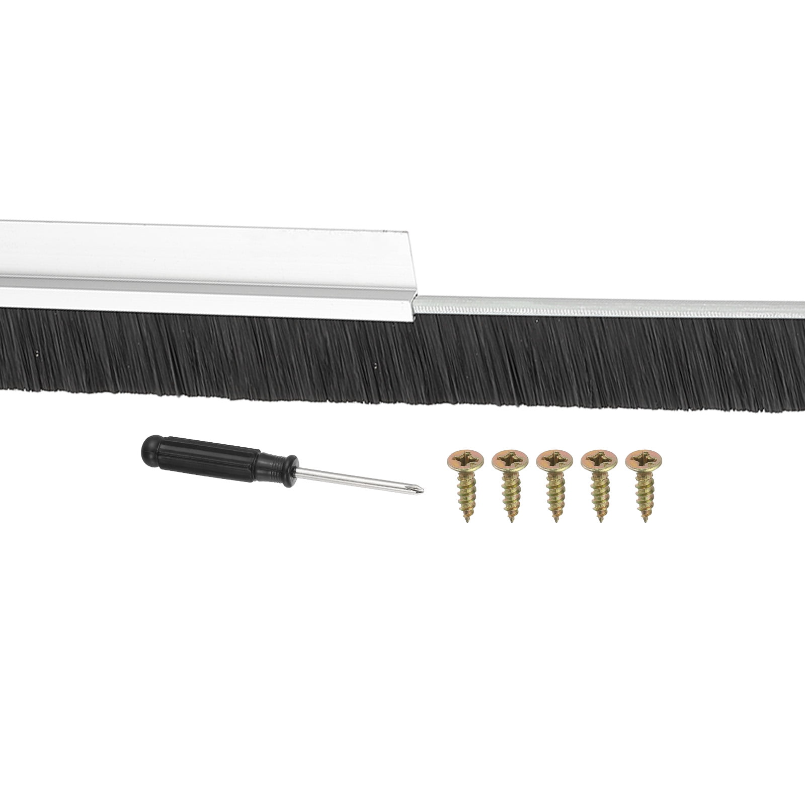 Uxcell Door Brush Sweeps, H-shape Aluminum Alloy Holder Door Sweep for ...