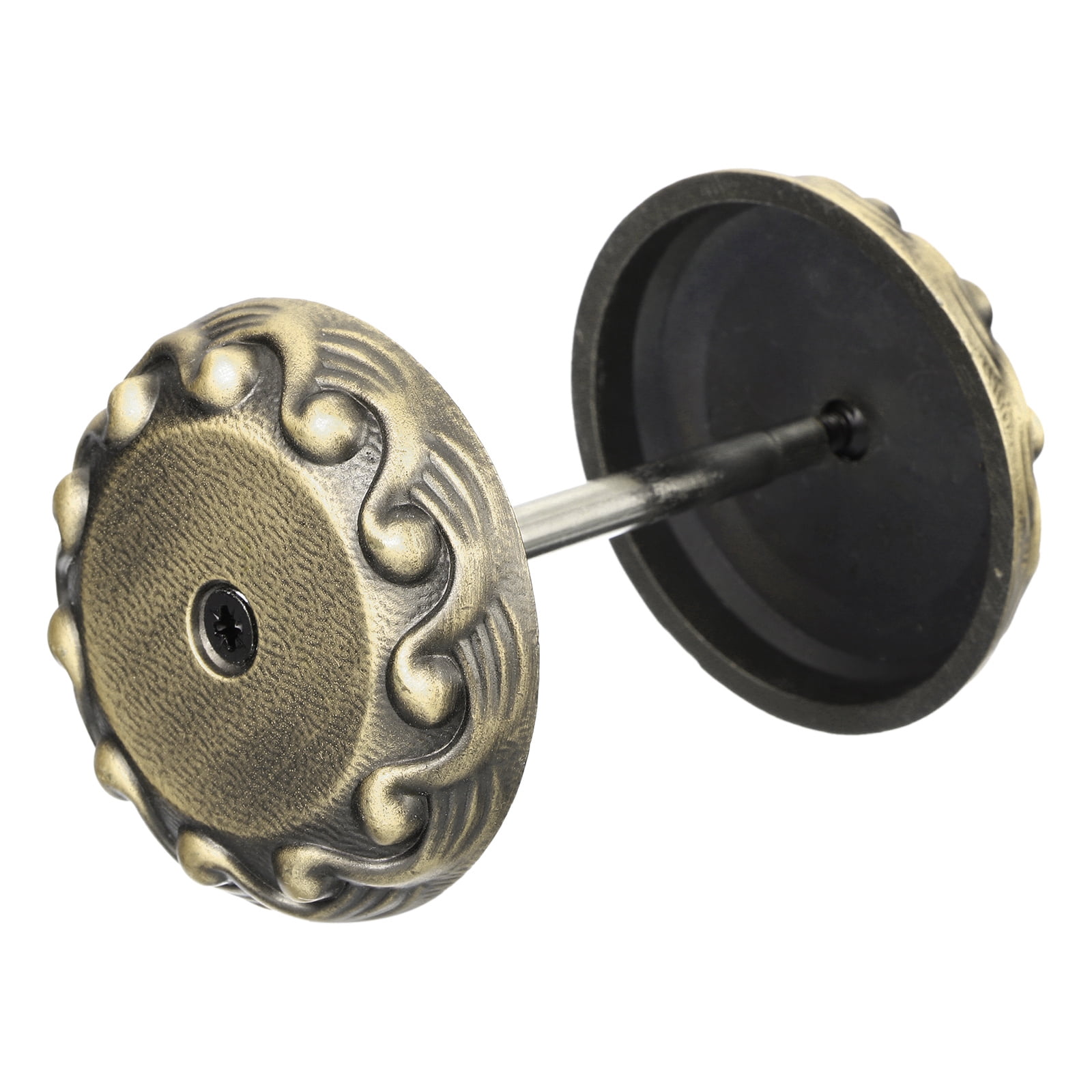Uxcell Door Hole Cover Plate Zinc Alloy Wave Round Deadbolt Cover Plate ...