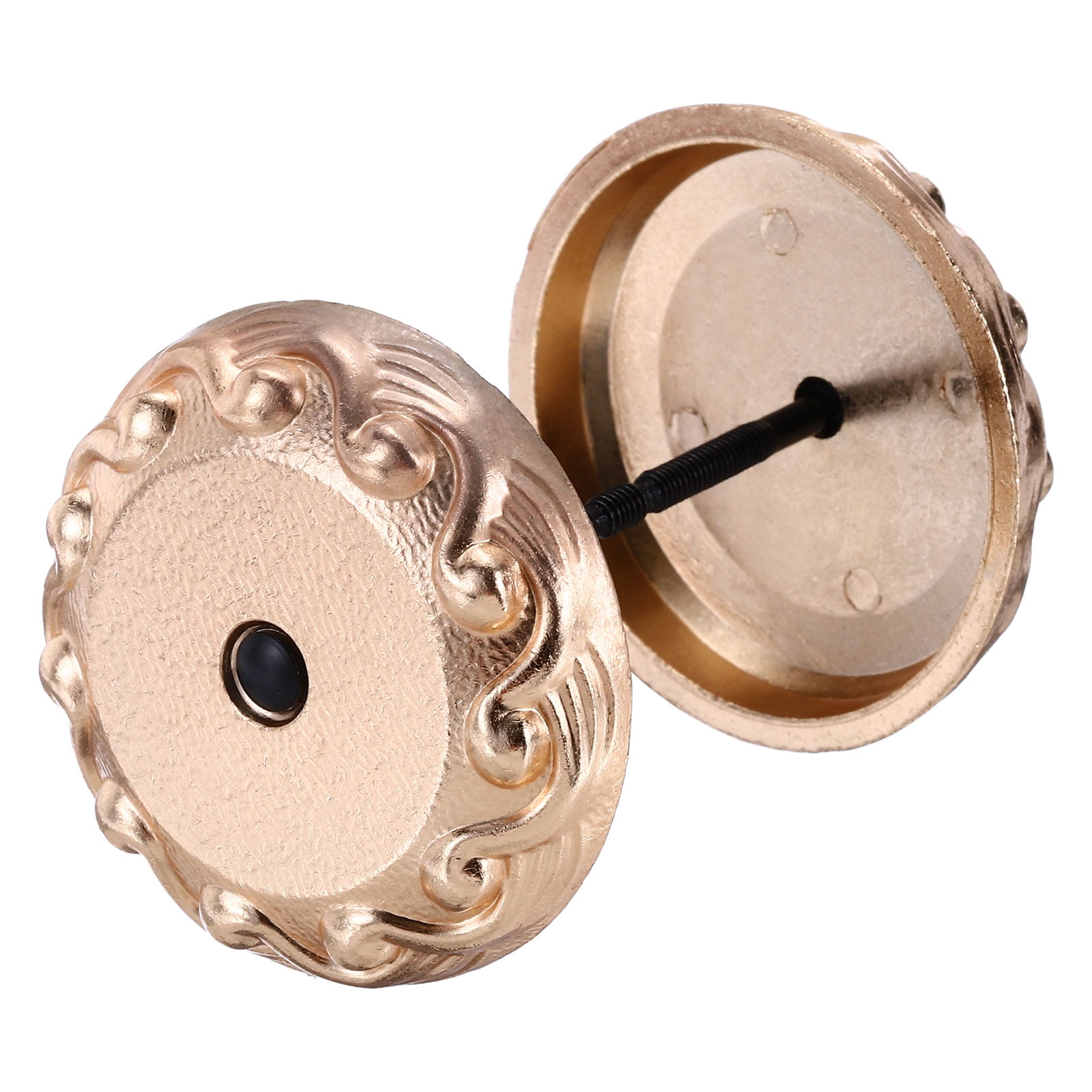 Uxcell Door Hole Cover Plate Zinc Alloy Wave Round Deadbolt Cover Plate ...