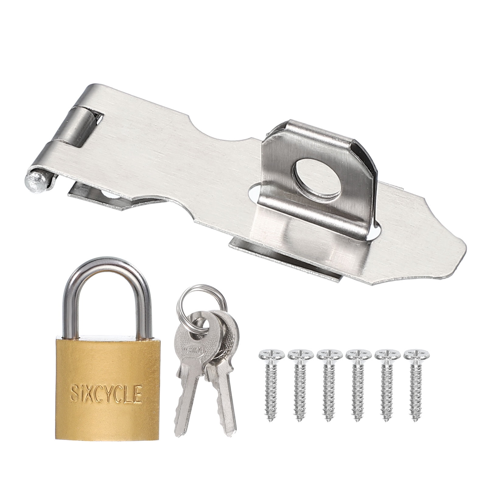 Uxcell Door Lock Hasp Latch, Stainless Steel Safety Hasp Lock Clasp ...