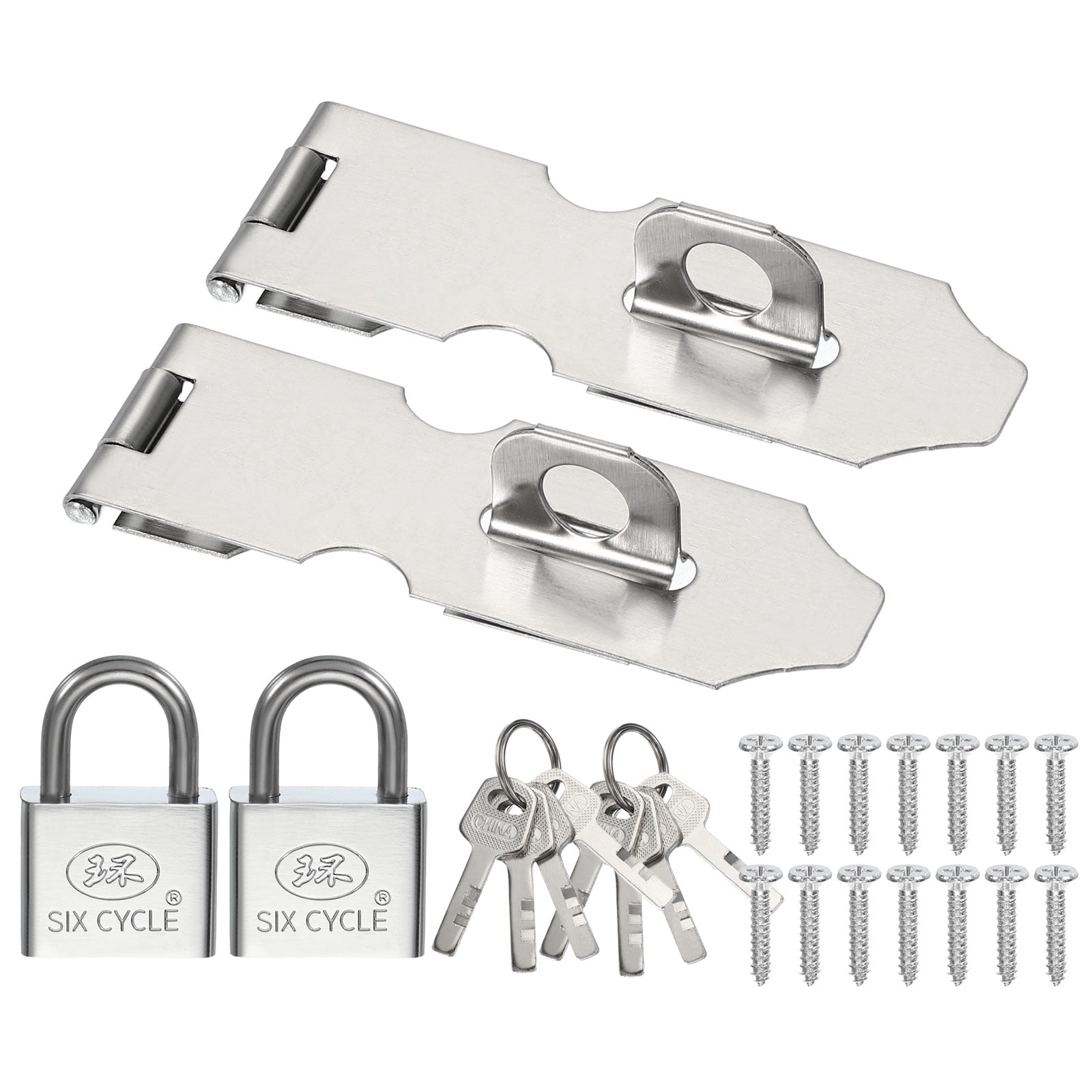 Uxcell Door Lock Hasp Latch 3.9 Inch Stainless Steel Hasp Lock Clasp ...
