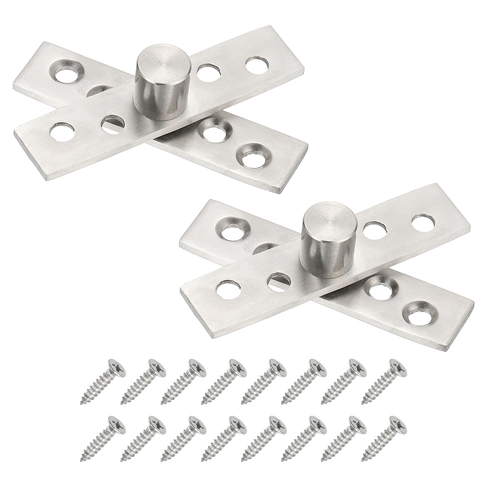 Uxcell Door Pivot Hinges, 360 Rotating Hidden Door Hinges Central Axis ...