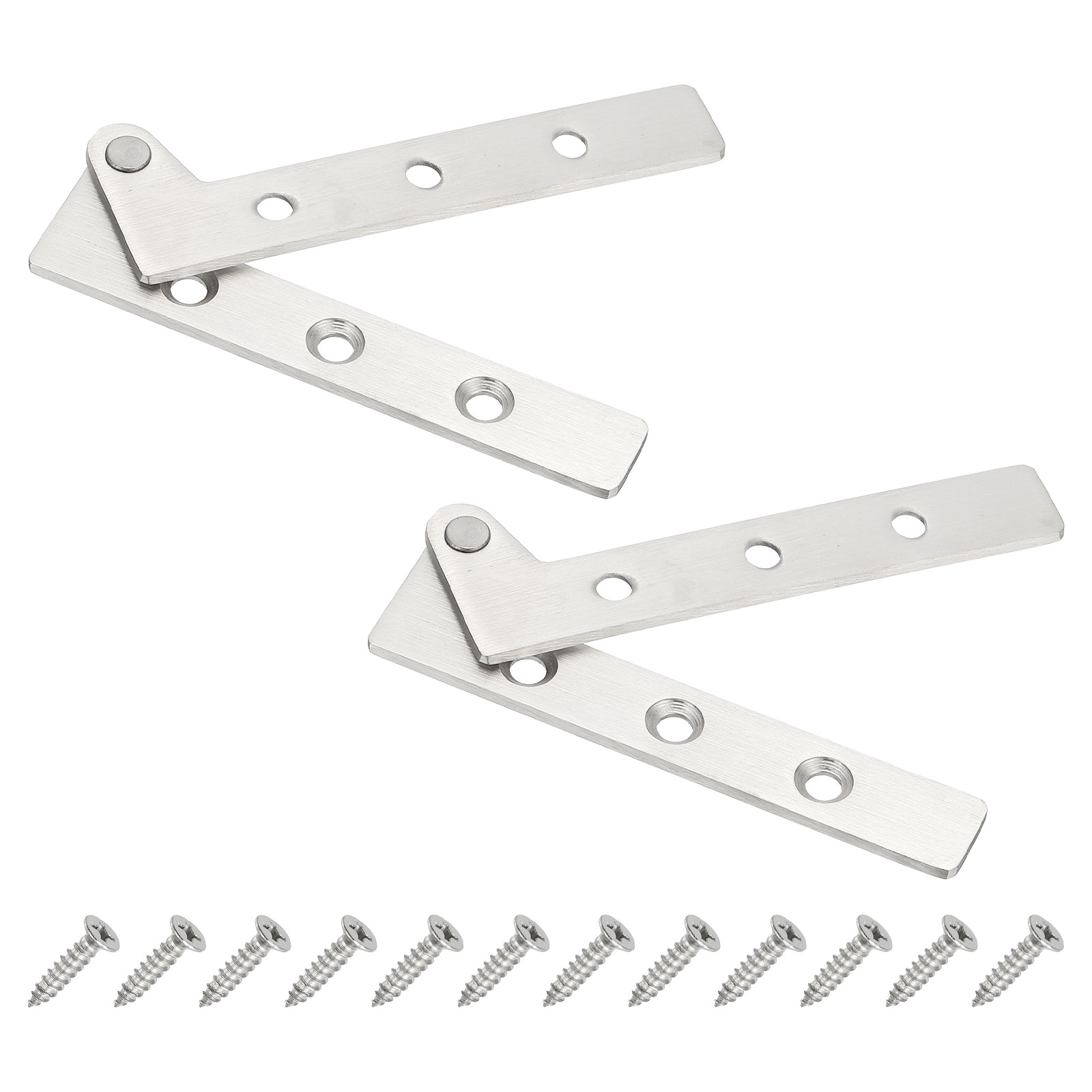 Uxcell Door Pivot Hinges, 360 Rotating Hidden Door Hinges Up Down Shaft ...