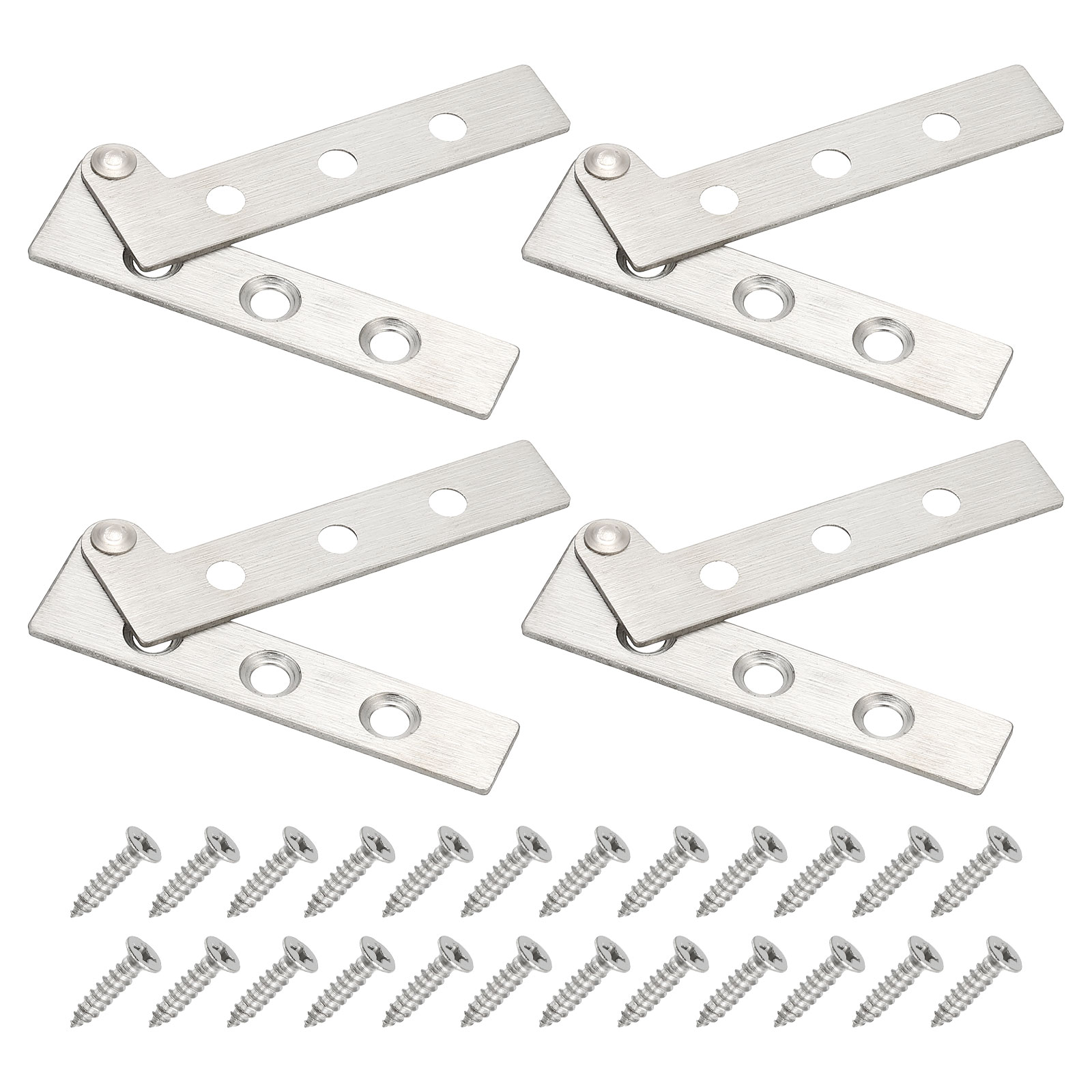 Uxcell Door Pivot Hinges, 360 Rotating Hidden Door Hinges Up Down Shaft ...