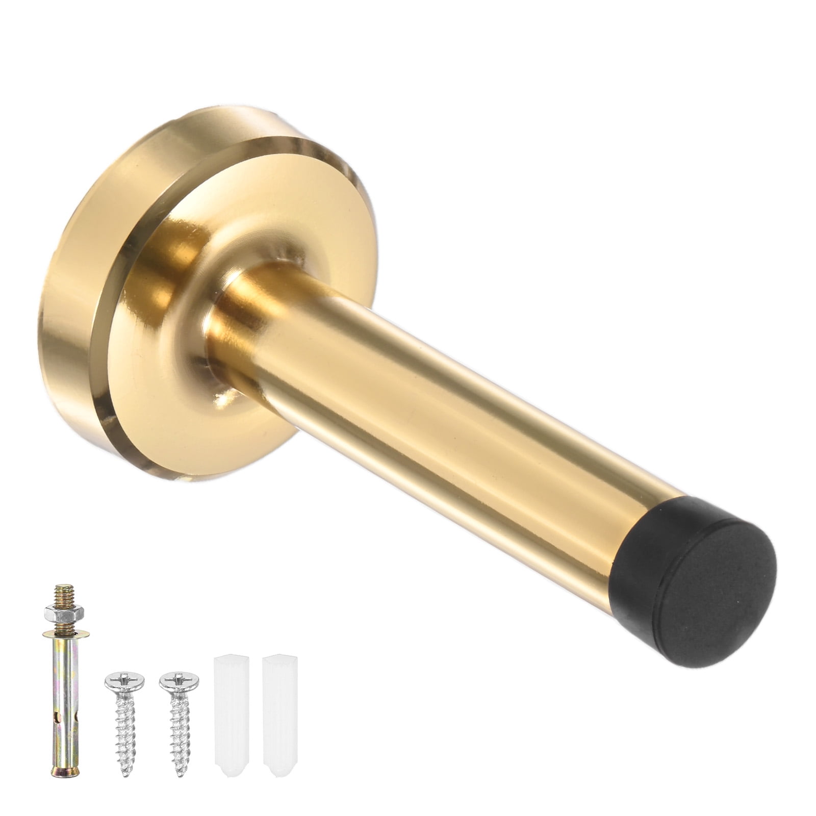 Uxcell Door Stoppers, 4 Inch Stainless Steel Wall Mounted Long Door ...