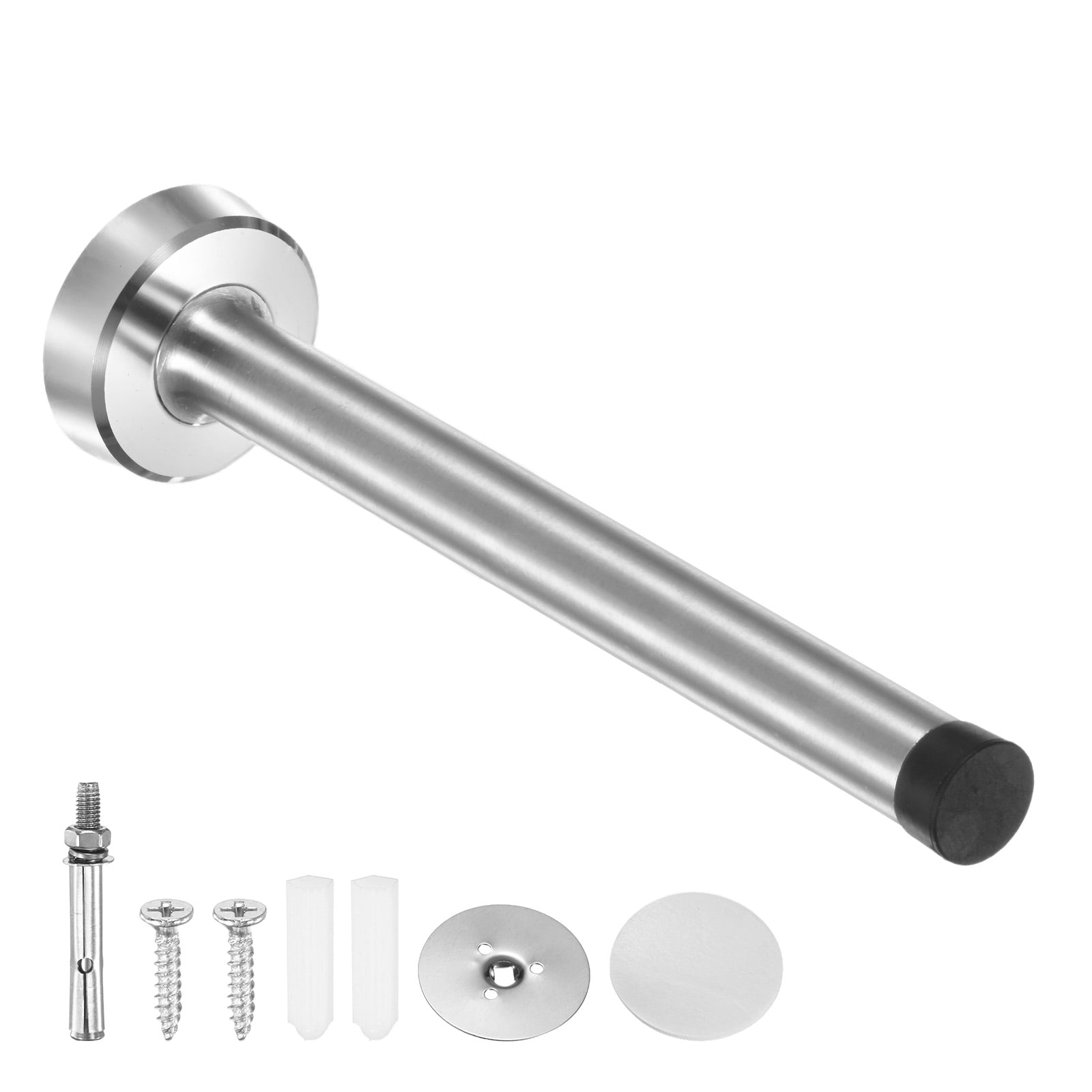 Uxcell Door Stoppers, 6 Inch 304 Stainless Steel Wall Mounted Long Door ...
