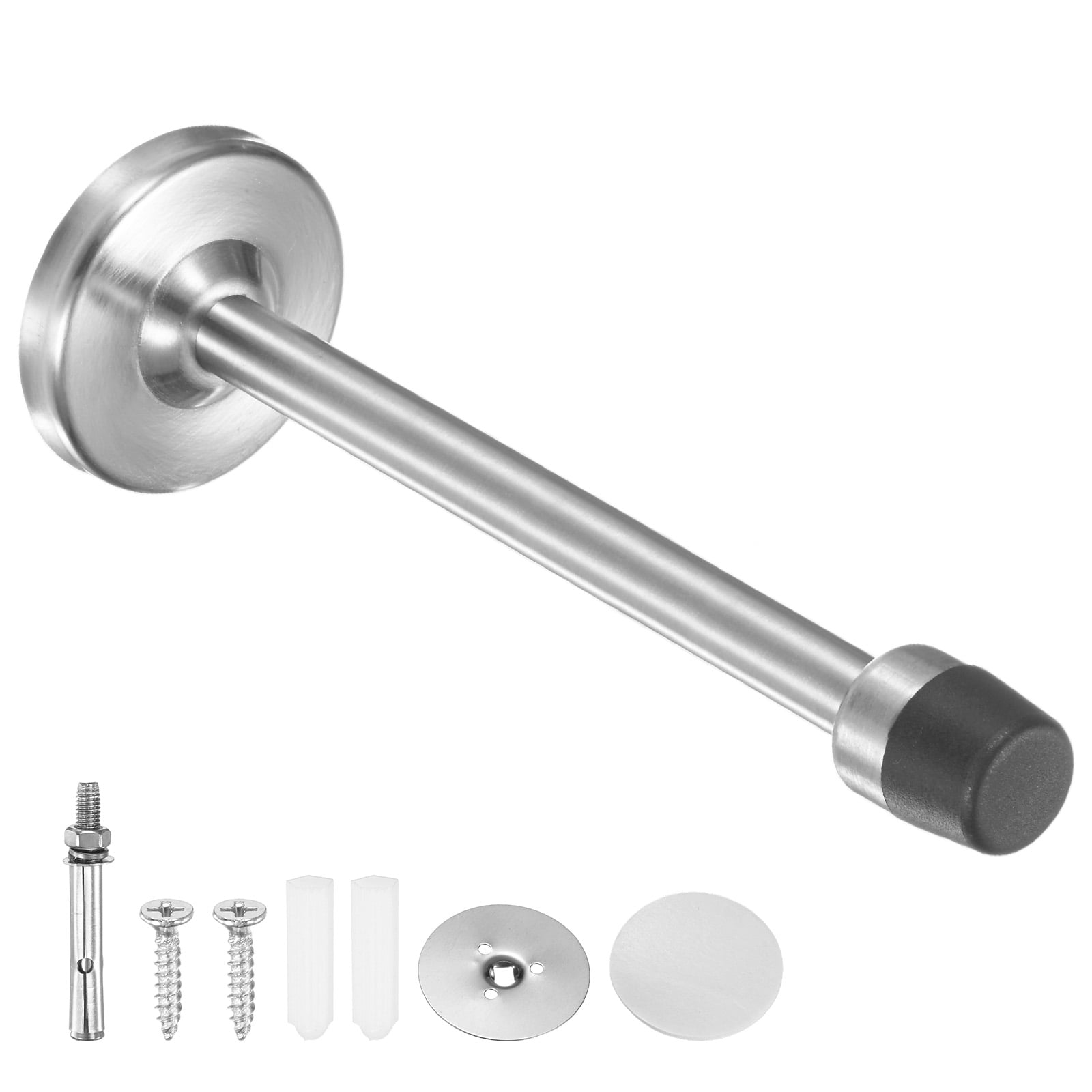 Uxcell Door Stoppers, 6 Inch Stainless Steel Wall Mounted Long Door ...