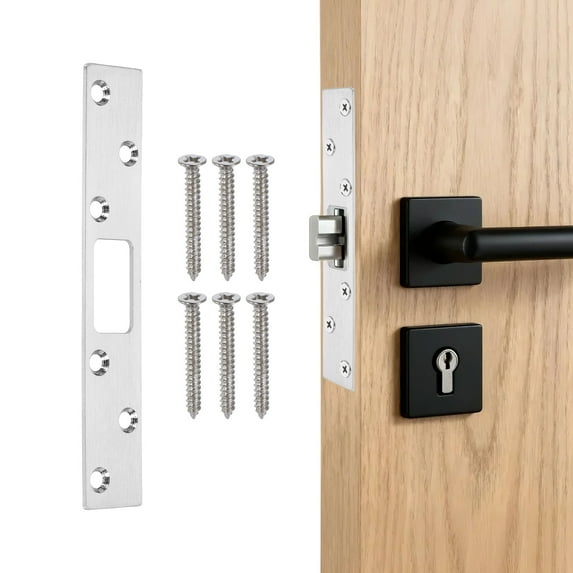 Uxcell Door Strike Plate, 6 Inch Security Latch Strike Deadbolt Plates ...