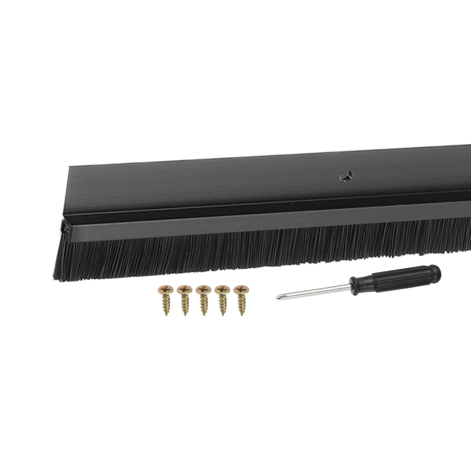 Uxcell Door Sweep Aluminum Alloy Brush Sweeps, PP Brush Fit for Gaps of ...