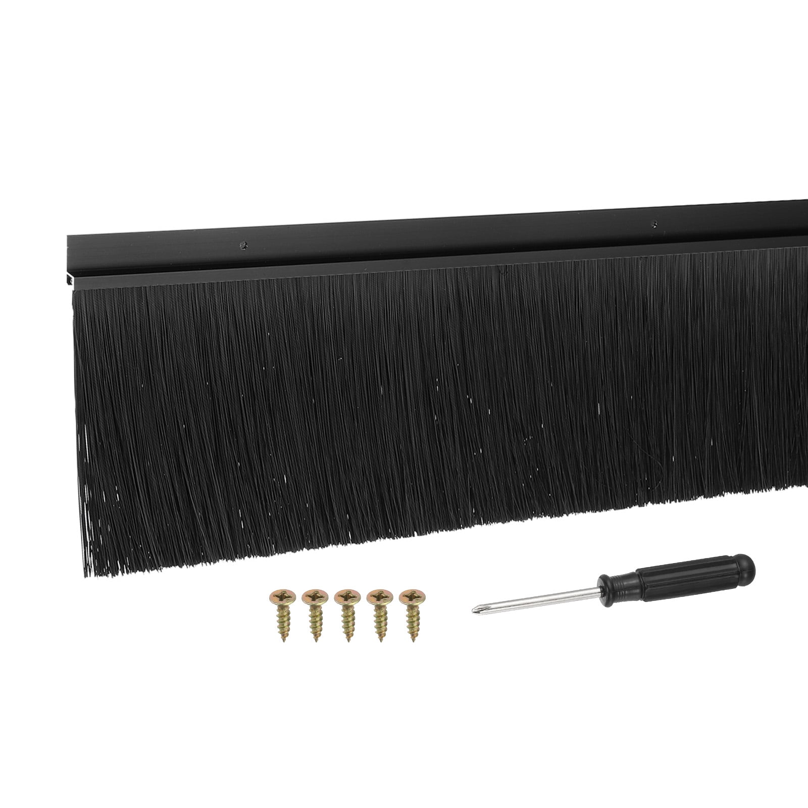 Uxcell Door Sweep Aluminum Alloy Brush Sweeps, PP Brush Fit for Gaps of ...