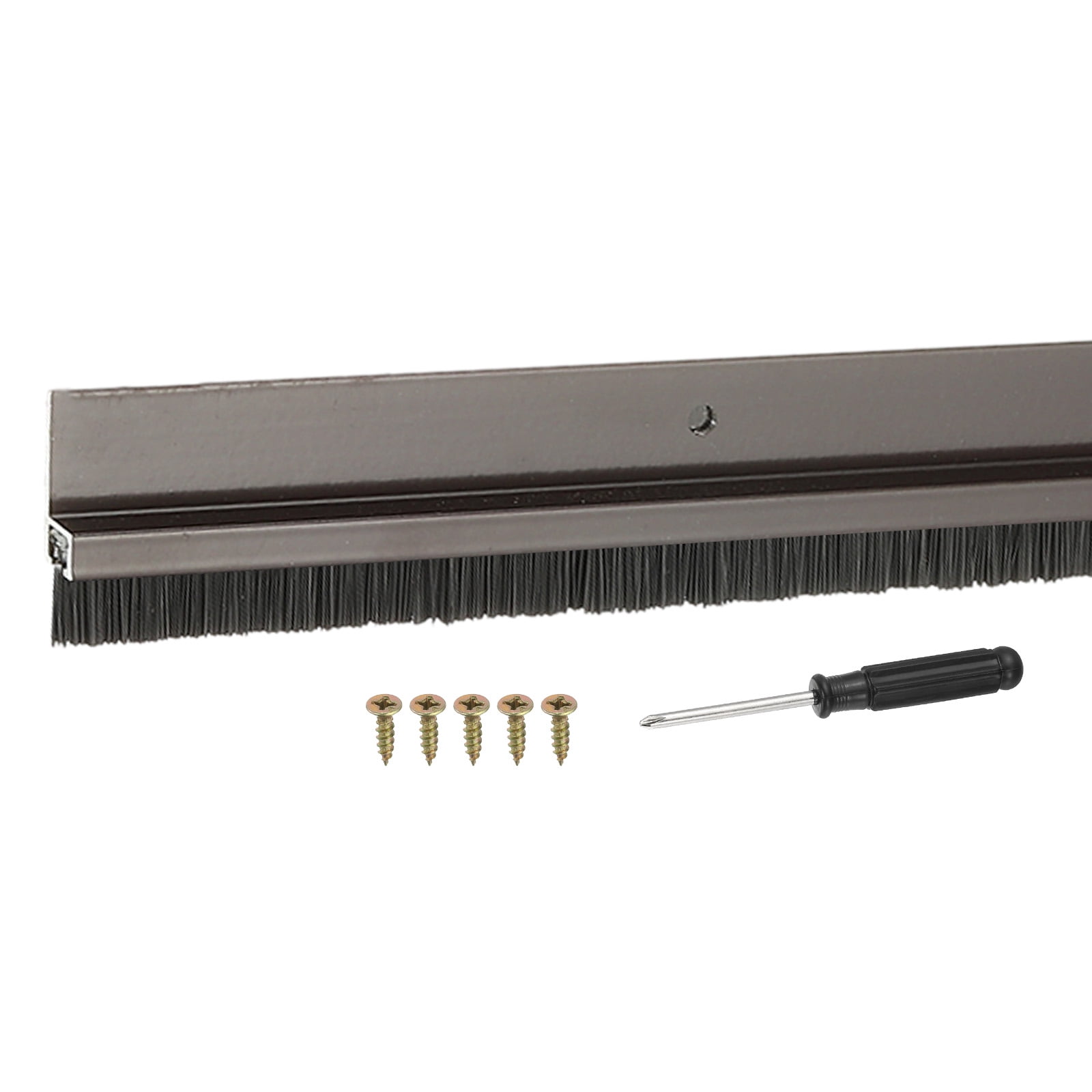 Uxcell Door Sweep Aluminum Alloy Brush Sweeps, PP Brush Fit for Gaps of ...