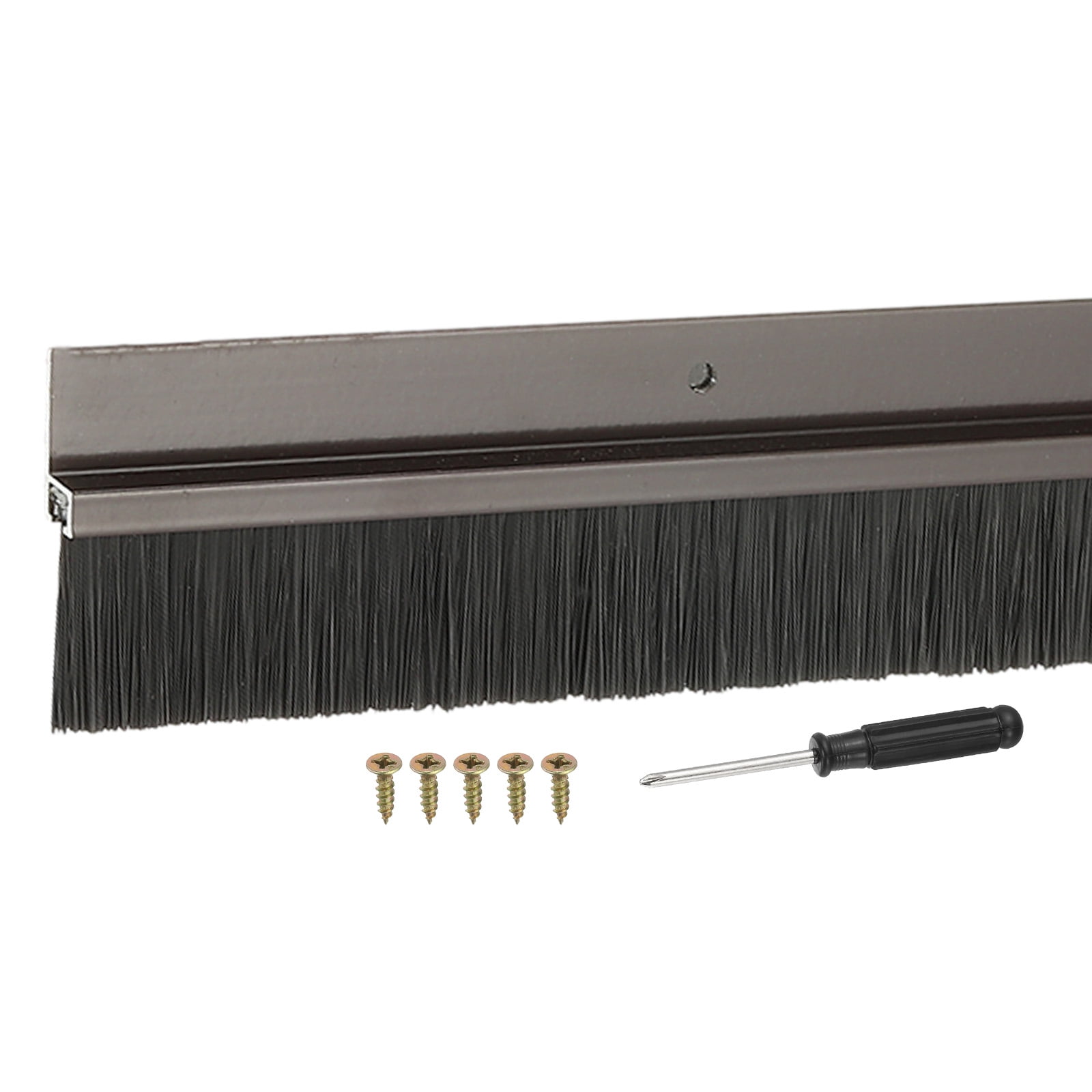 Uxcell Door Sweep Aluminum Alloy Brush Sweeps, PP Brush Fit for Gaps of ...