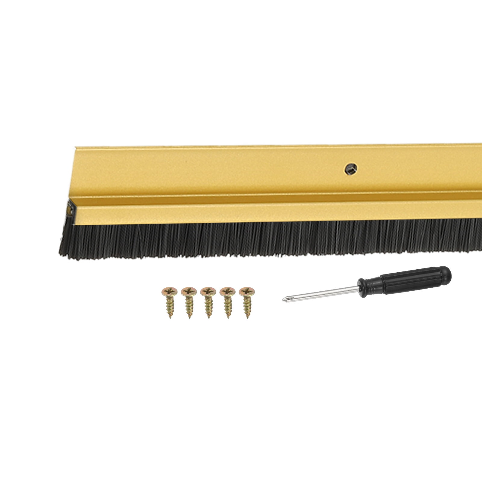 Uxcell Door Sweep Aluminum Alloy Brush Sweeps, PP Brush Fit for Gaps of ...