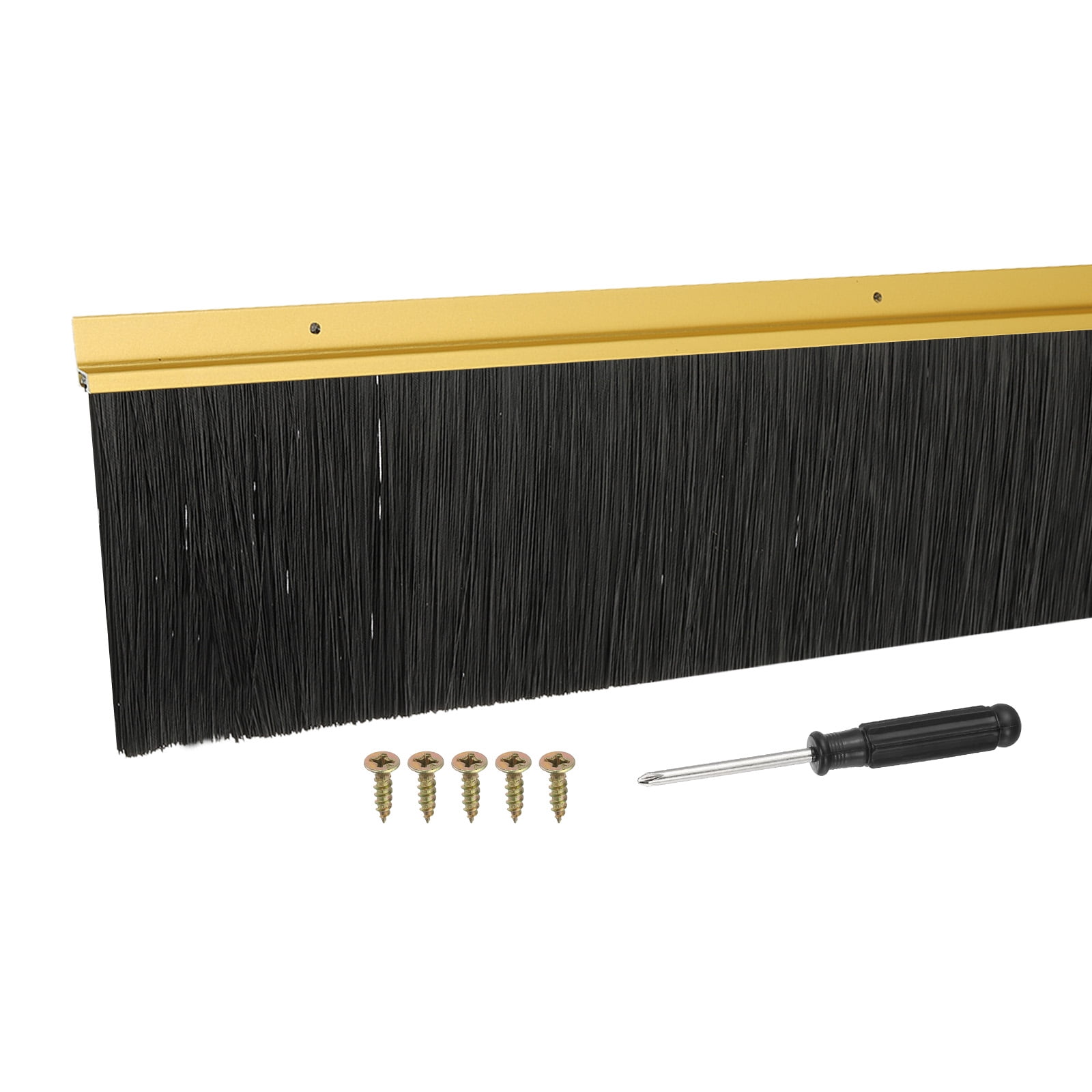 Uxcell Door Sweep Aluminum Alloy Brush Sweeps, PP Brush Fit for Gaps of ...