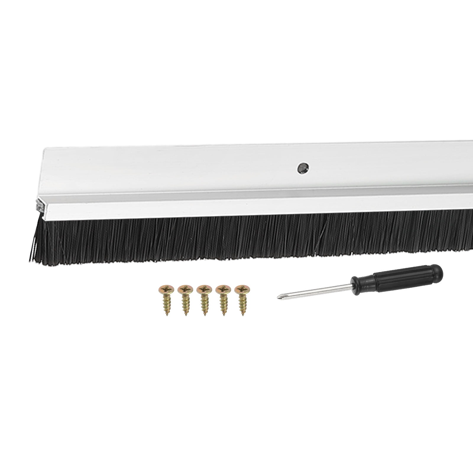 Uxcell Door Sweep Aluminum Alloy Brush Sweeps, PP Brush Fit for Gaps of ...