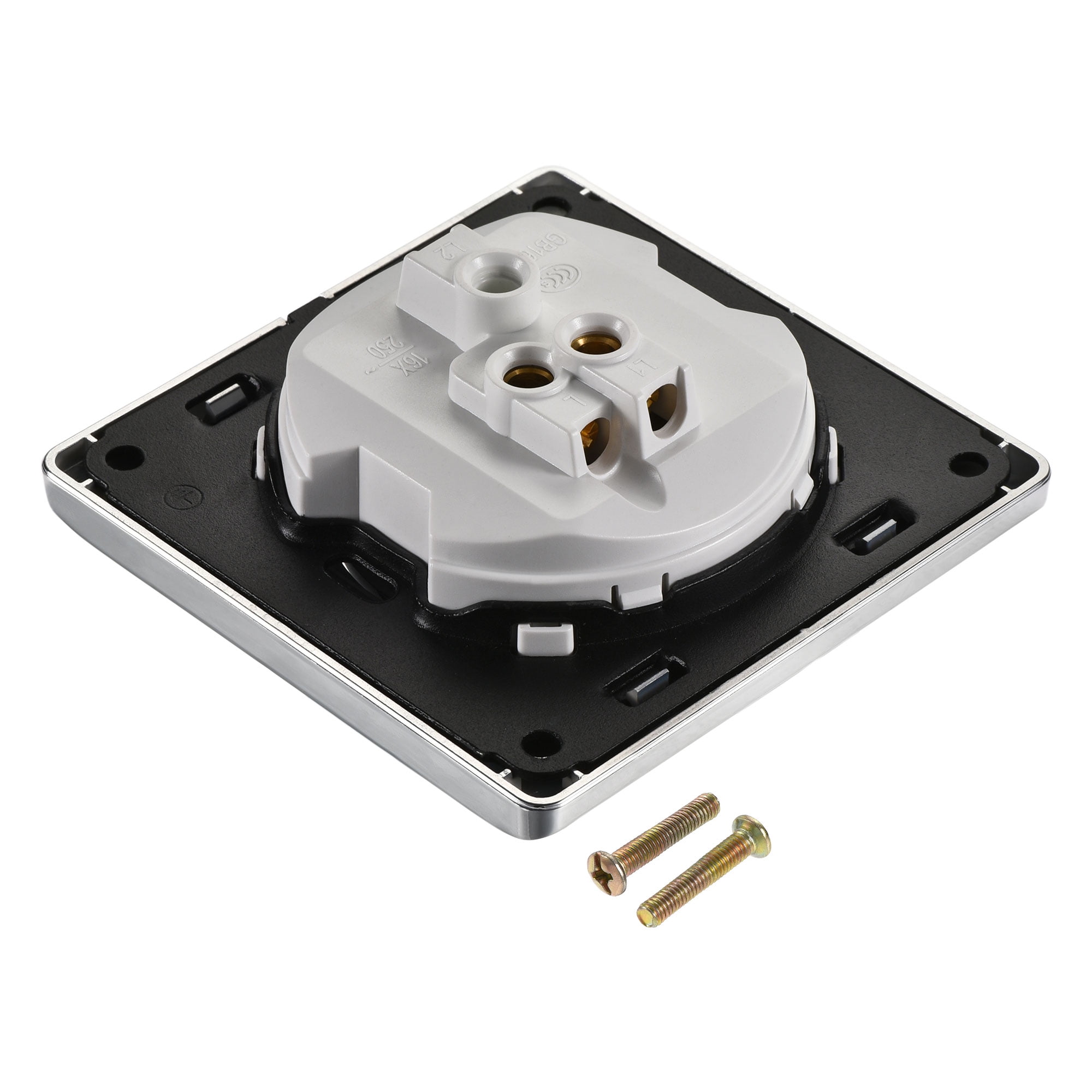 Uxcell Doorbell Push Button Switch Wall Mounted Resettable Square Black ...