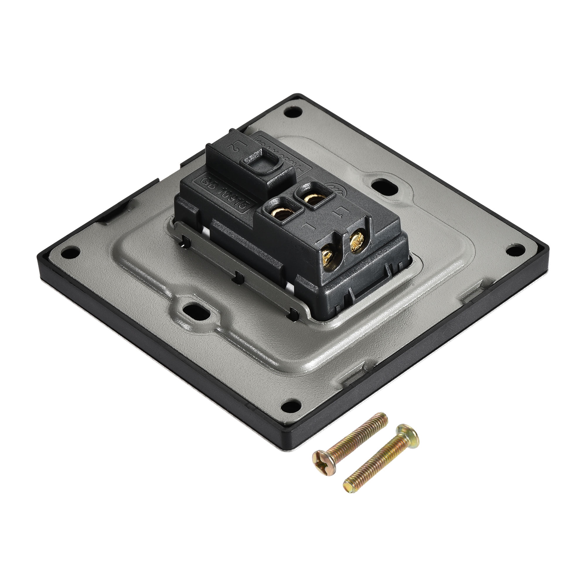 Uxcell Doorbell Push Button Switch Wall Mounted Self-reset Black AC250V ...