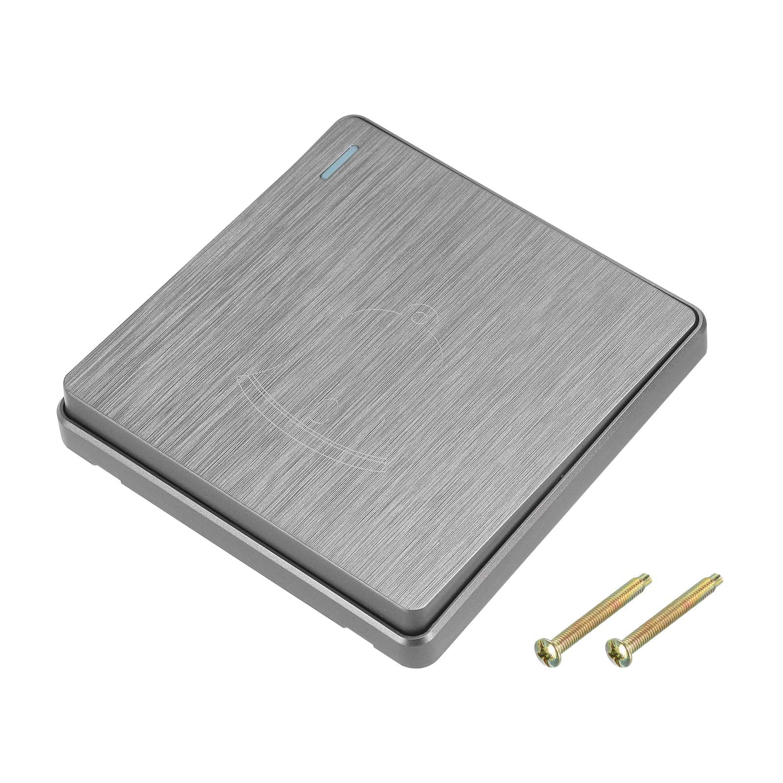 Uxcell Doorbell Switch Panel Resettable PC Panel Grey AC 250V 10A 86mm ...