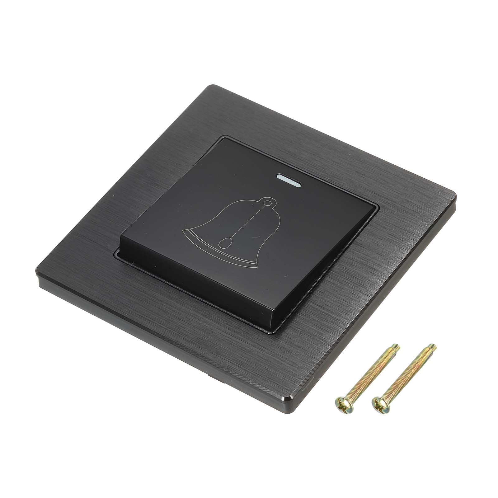 Uxcell Doorbell Switch Panel Resettable Square Aluminum Alloy PC Panel ...