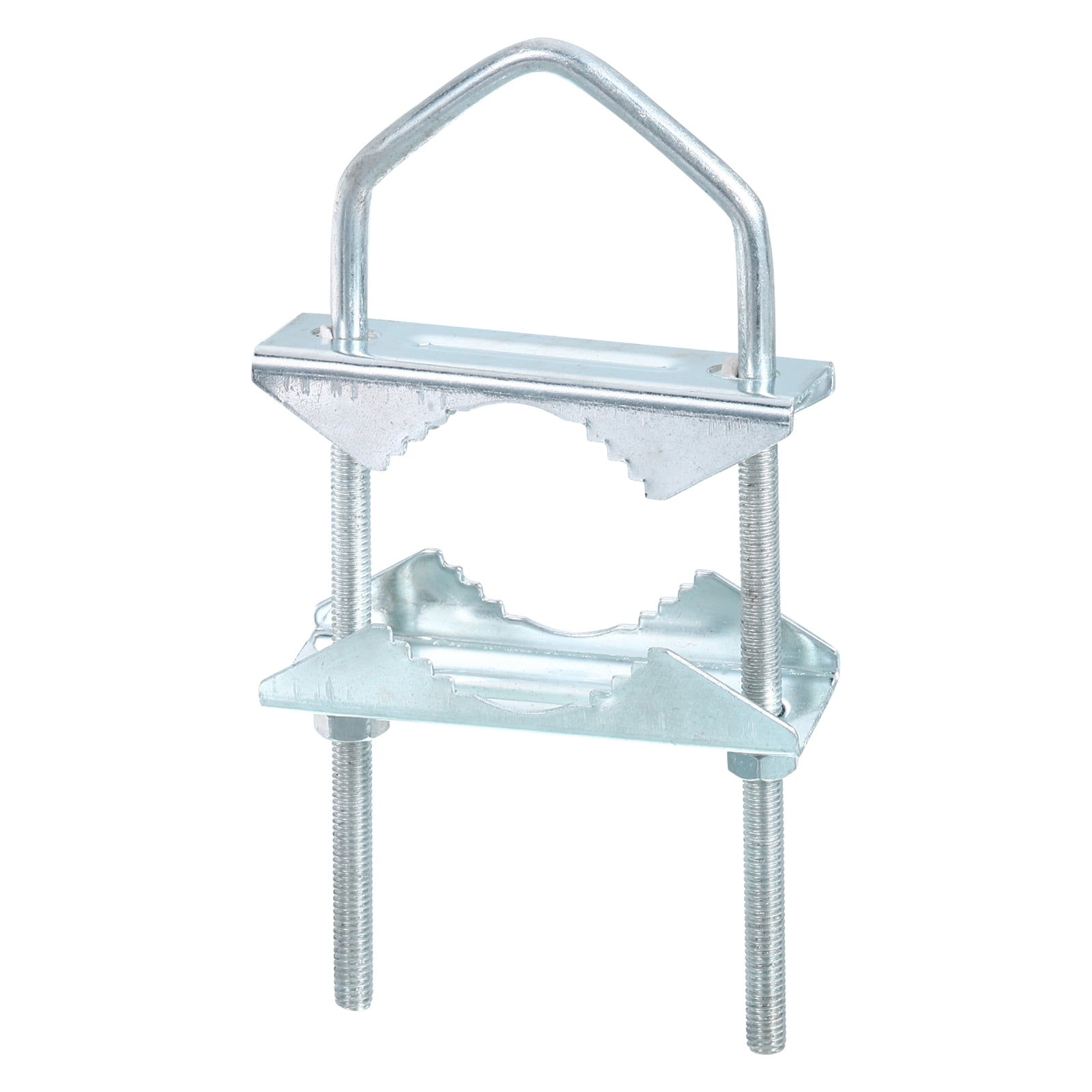 Uxcell Double Antenna Mast Clamp V Jaw Block with U Bolts Mount Bracket ...