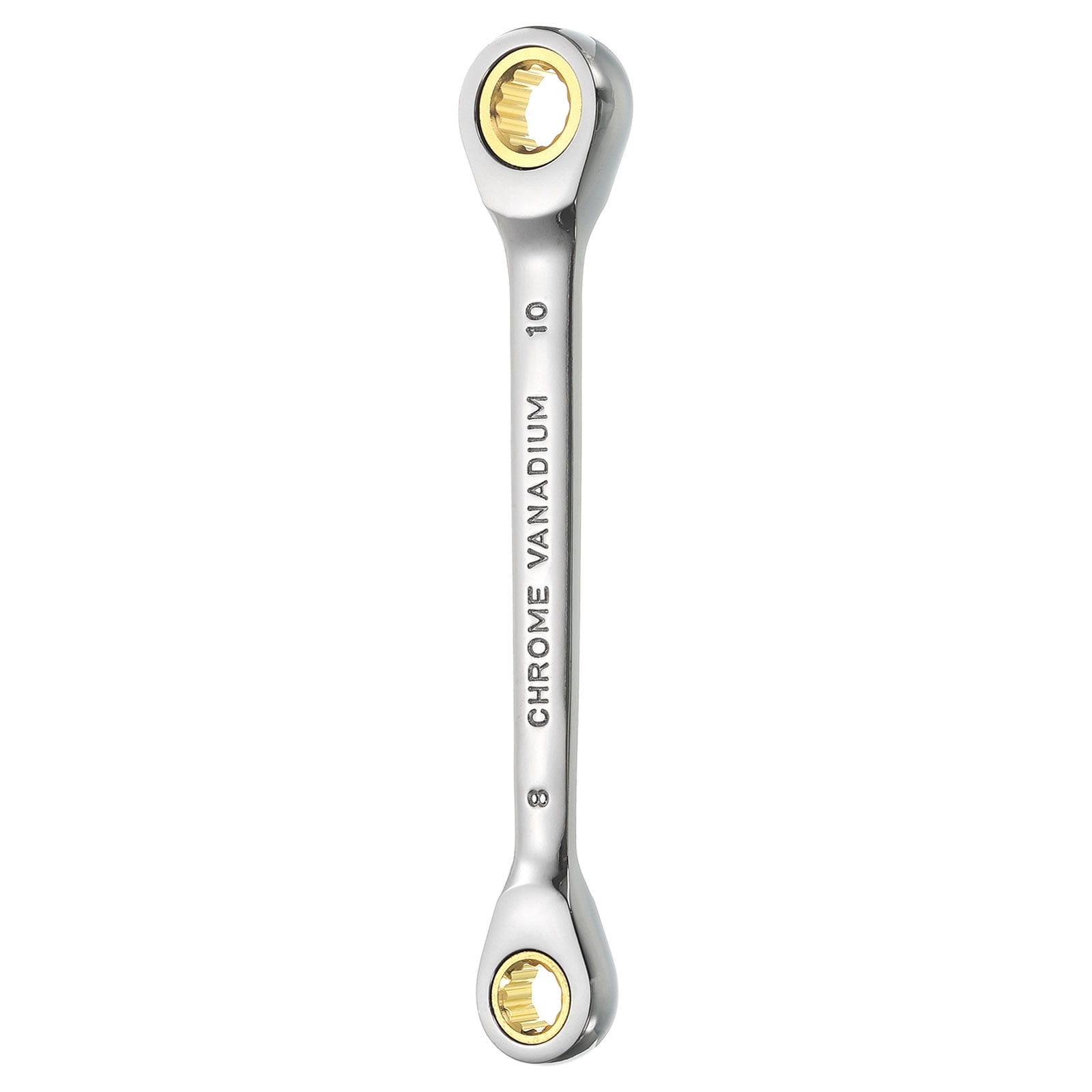 Uxcell Double Box End Ratcheting Wrench 8mm x 10mm Metric 72 Tooth ...