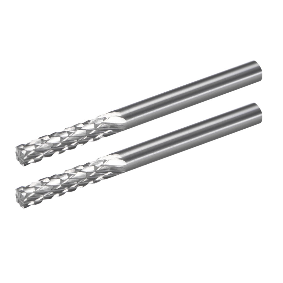 Uxcell Double Cut Rotary Burrs File Cylinder Shape w 1/8" Shank and 1/8 ...