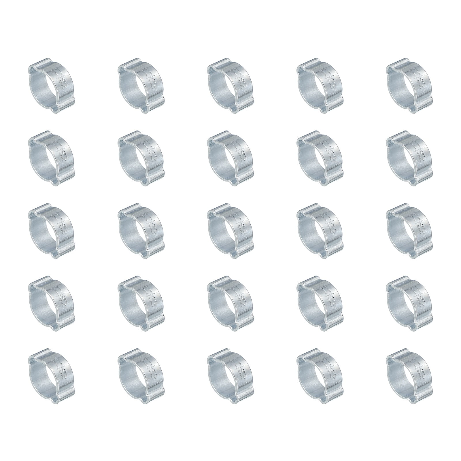 Uxcell Double Ear Hose Clamp, Galvanized Steel O Clip Crimp Ring for ...