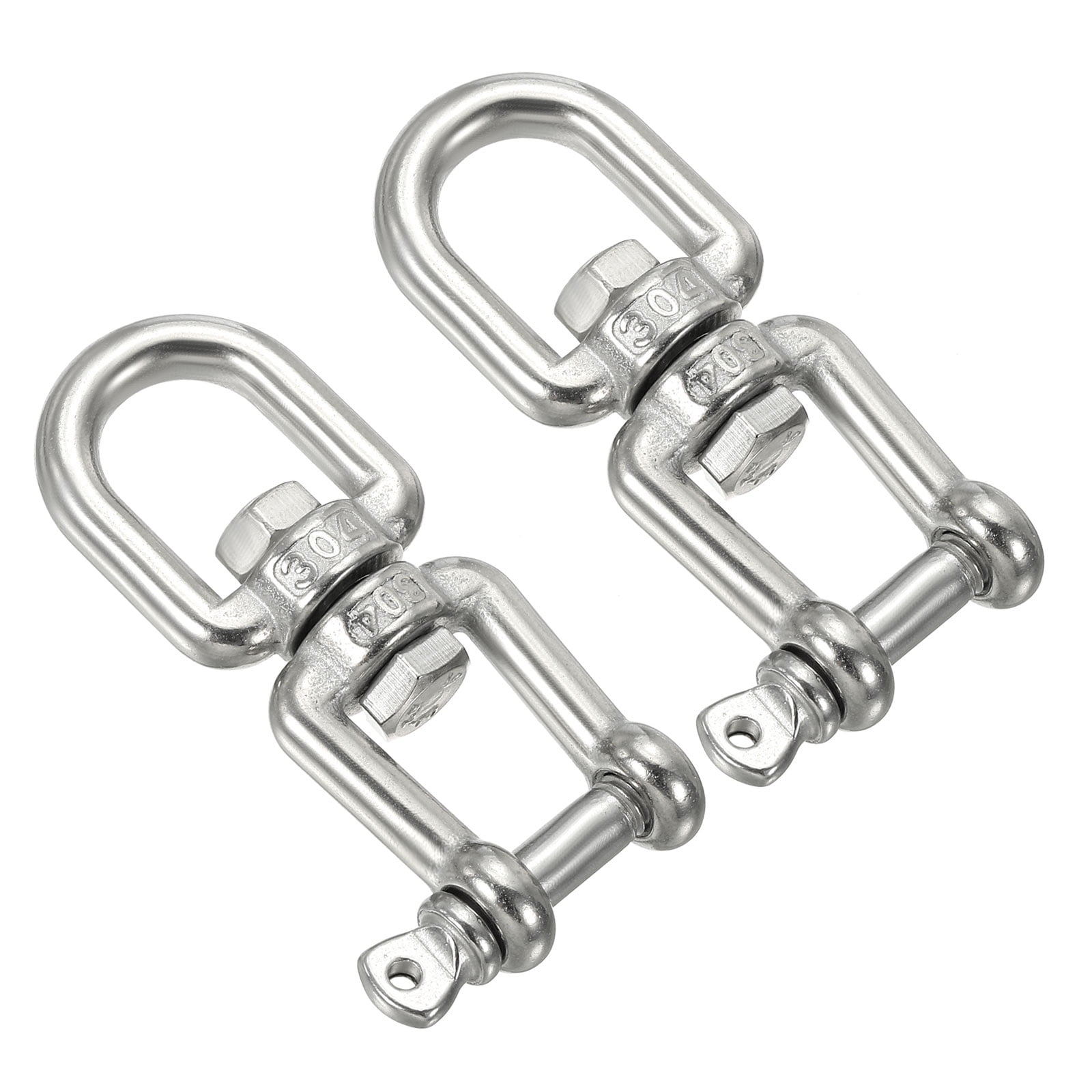 Uxcell Double Ended Swivel Eye Hook M6 Working Load 300kg/661lbs, Eye ...