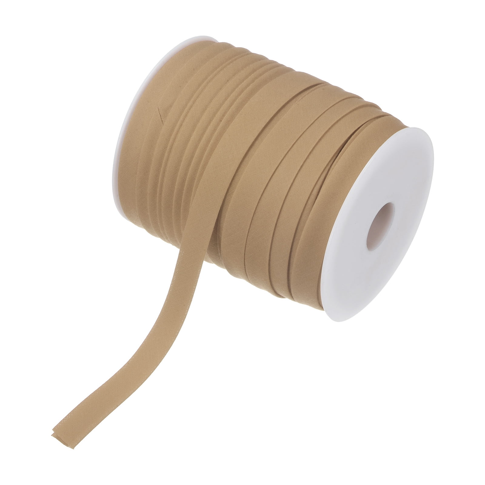 Uxcell Double Fold Bias Tape 1/2 Inch 55 Yards Cotton Bias Binding Tape Bulk for Sewing Khaki ...