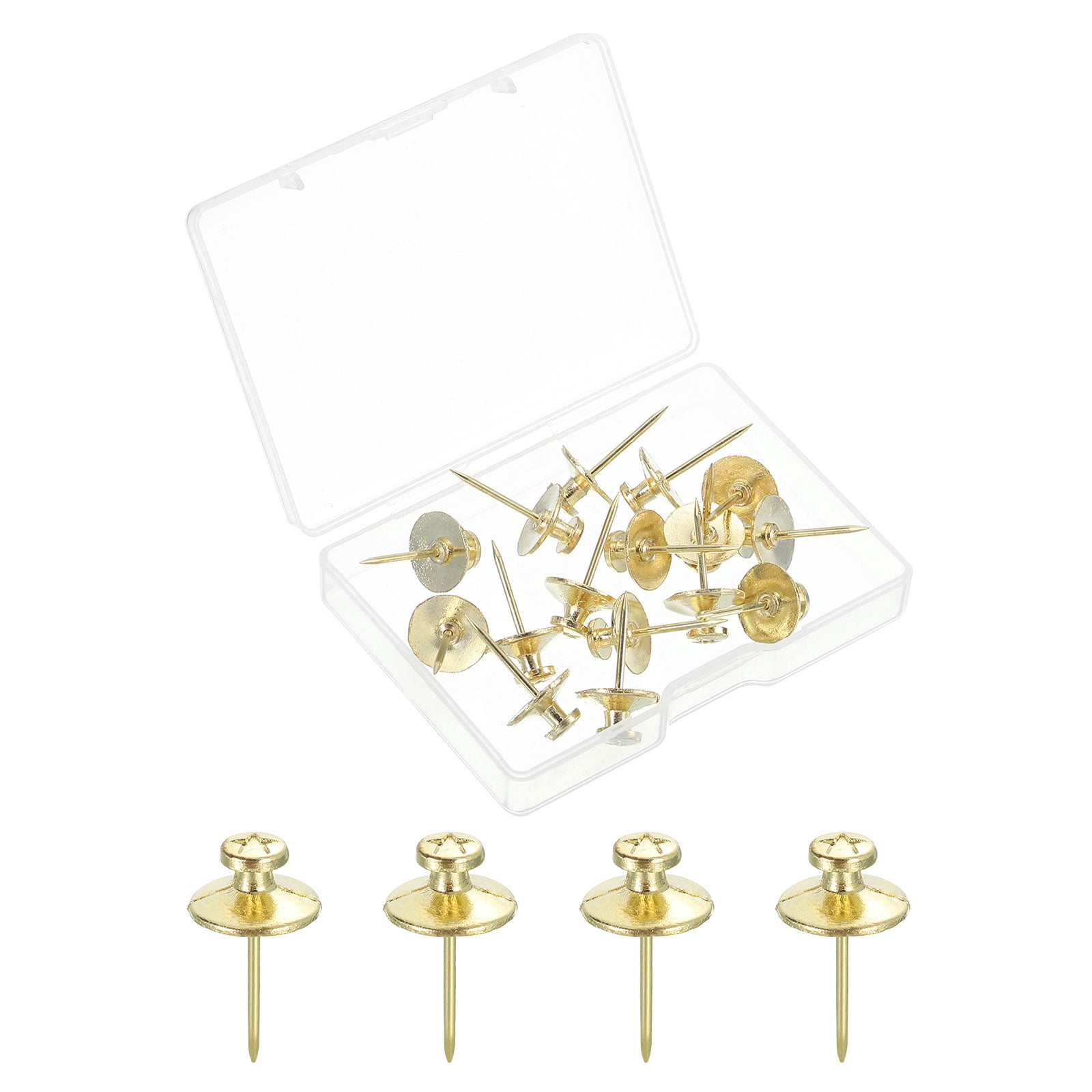 Uxcell 20 Pcs Double Headed Picture Hanging Nail, Zinc Alloy Push Pins ...