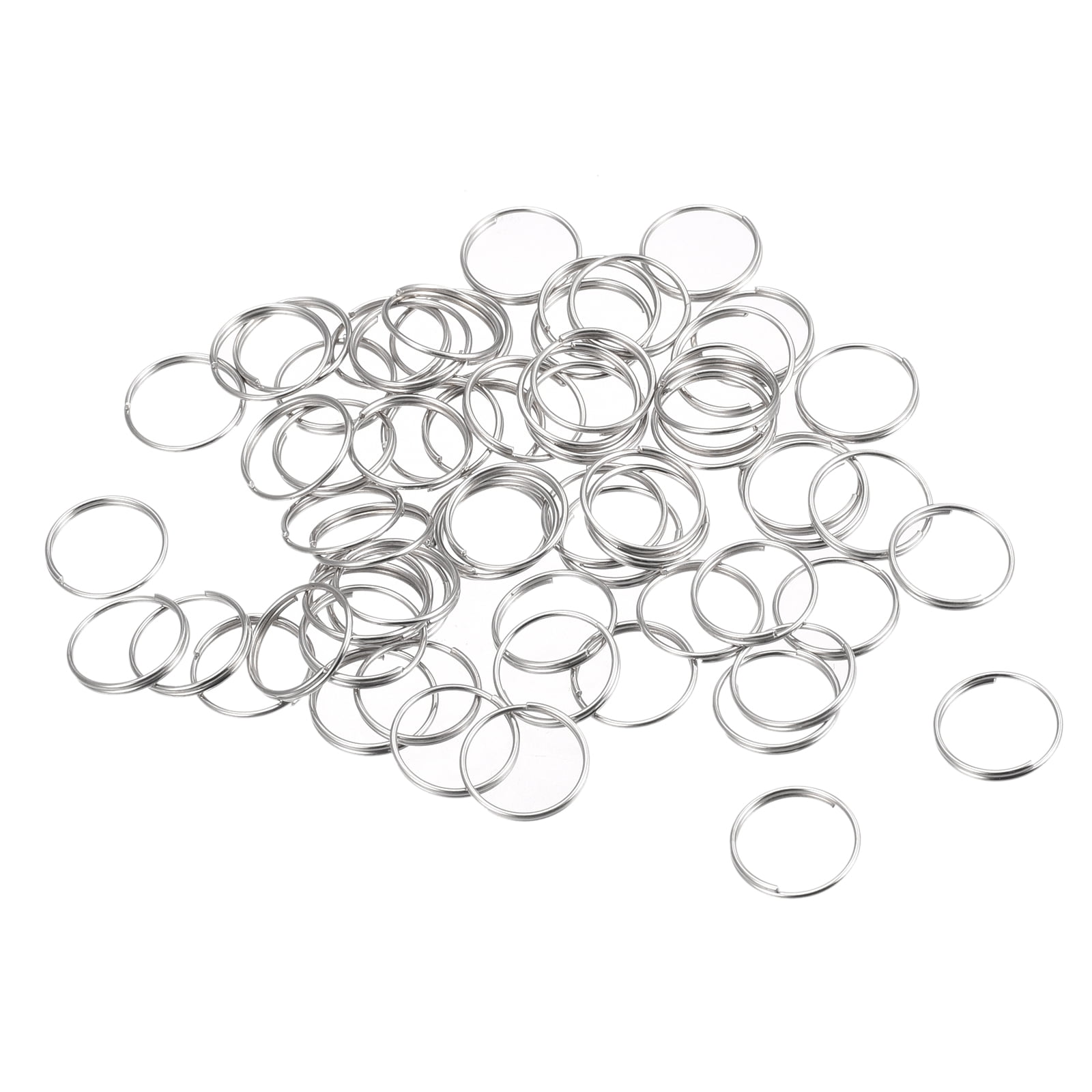 Uxcell Double Loops Split Rings, 12mm Small Round Key Ring Parts ...